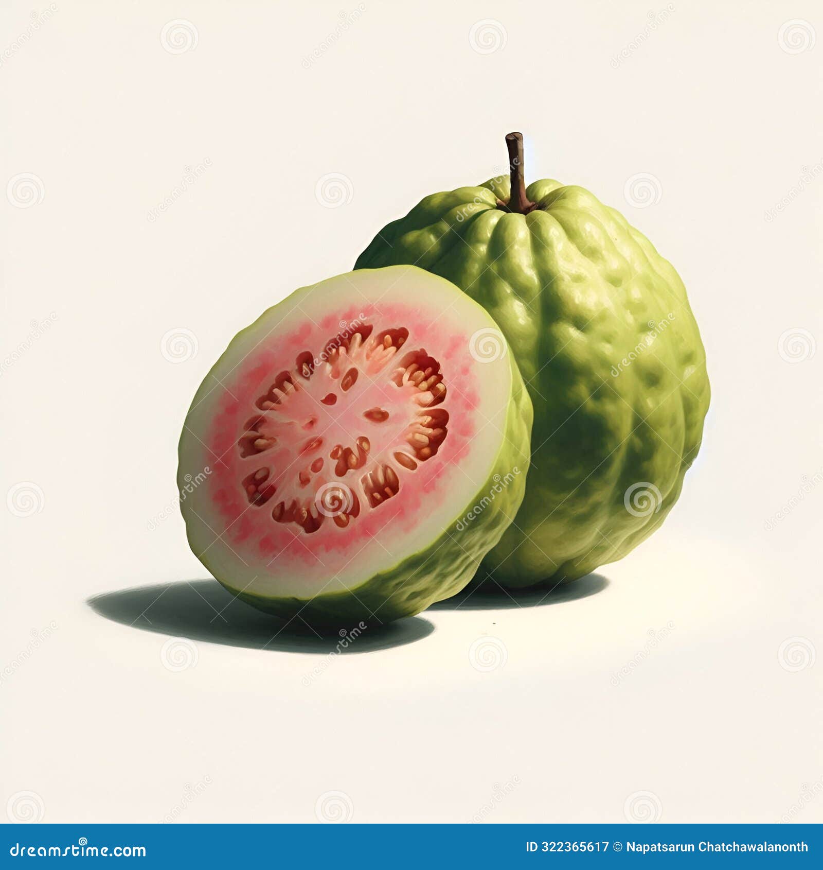 Vitamin C Boost Delicious Pink Guava with Rough Skin, Isolate Image ...