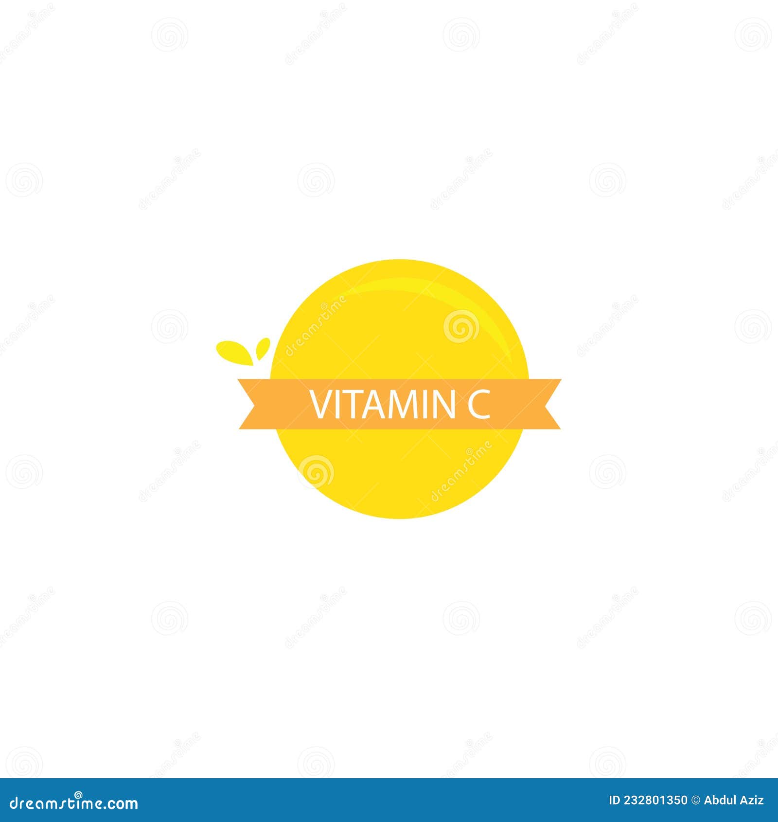 Vitamin C icon logo vector stock vector. Illustration of tablet - 232801350