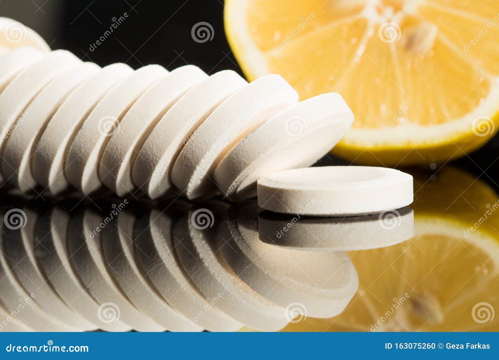 Vitamin C and Lemon Flu Prevention Stock Photo - Image of care, fresh ...
