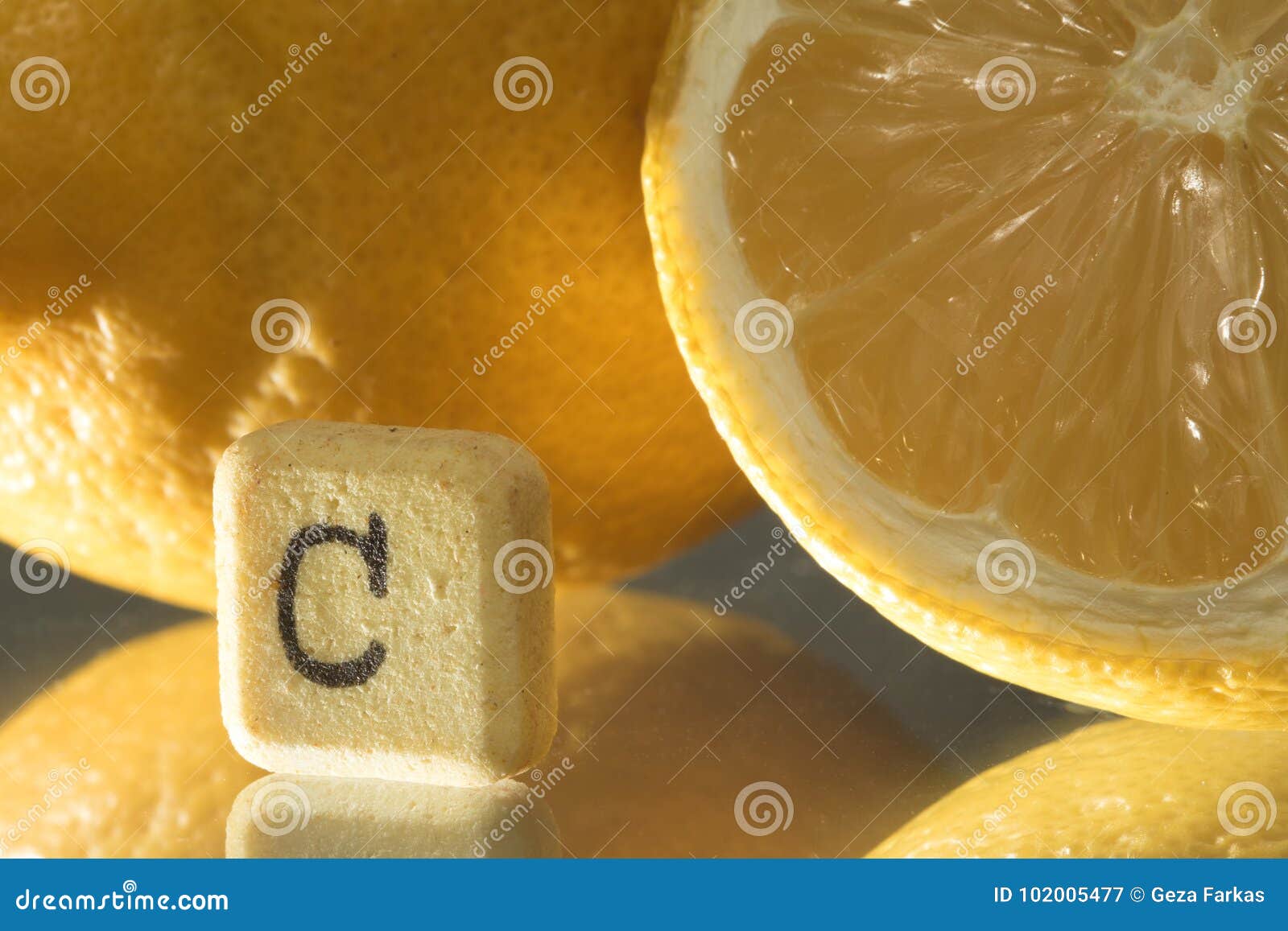 Vitamin C Pill and Lemon, Flu Prevention Stock Image - Image of ...