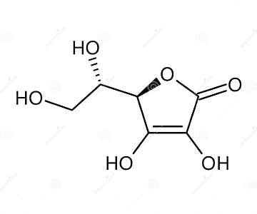 Vitamin C Structural Formula of Molecular Structure Stock Vector ...