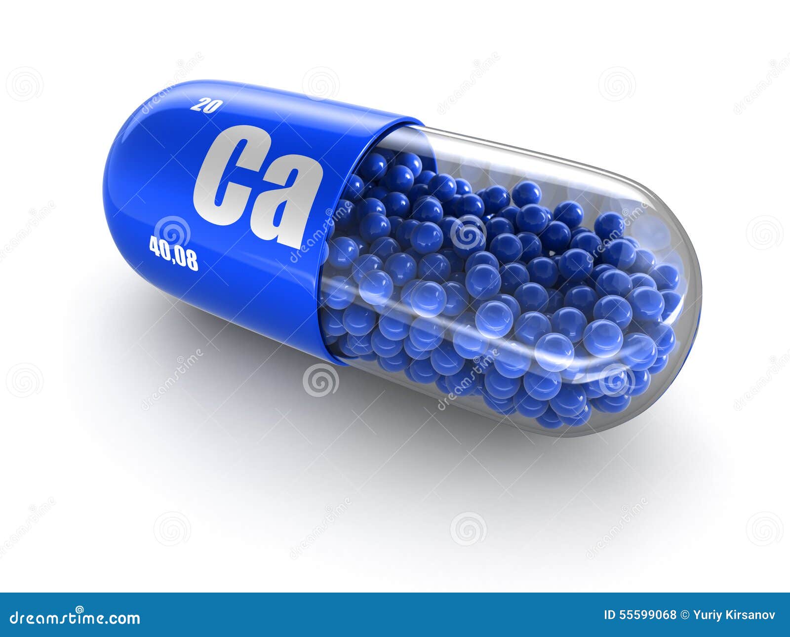 Vitamin Capsule Ca (clipping Path Included). Stock Illustration ...