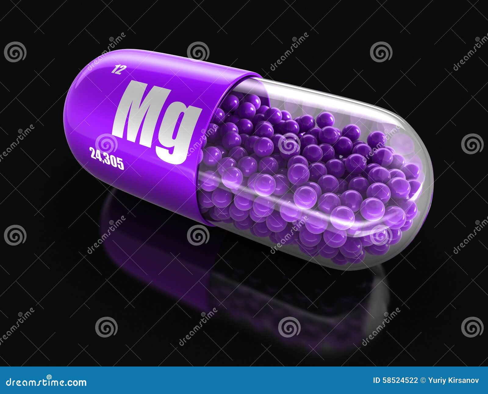 Vitamin Capsule Mg (clipping Path Included). Stock Illustration ...