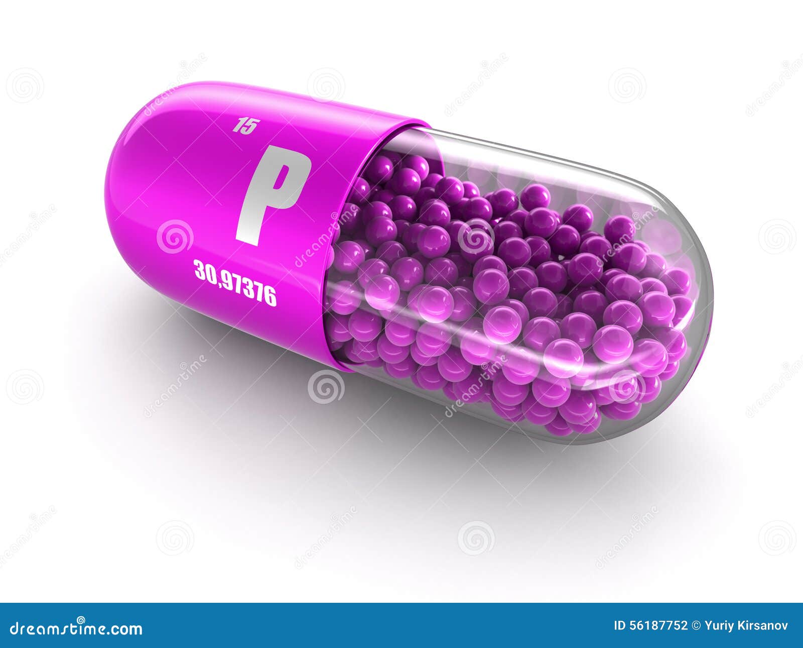 Vitamin Capsule P (clipping Path Included). Stock Illustration ...