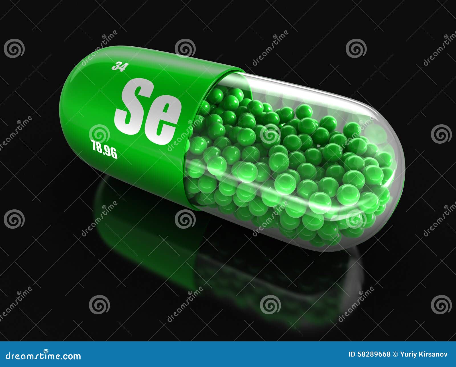 Vitamin Capsule Se (clipping Path Included). Stock Illustration ...