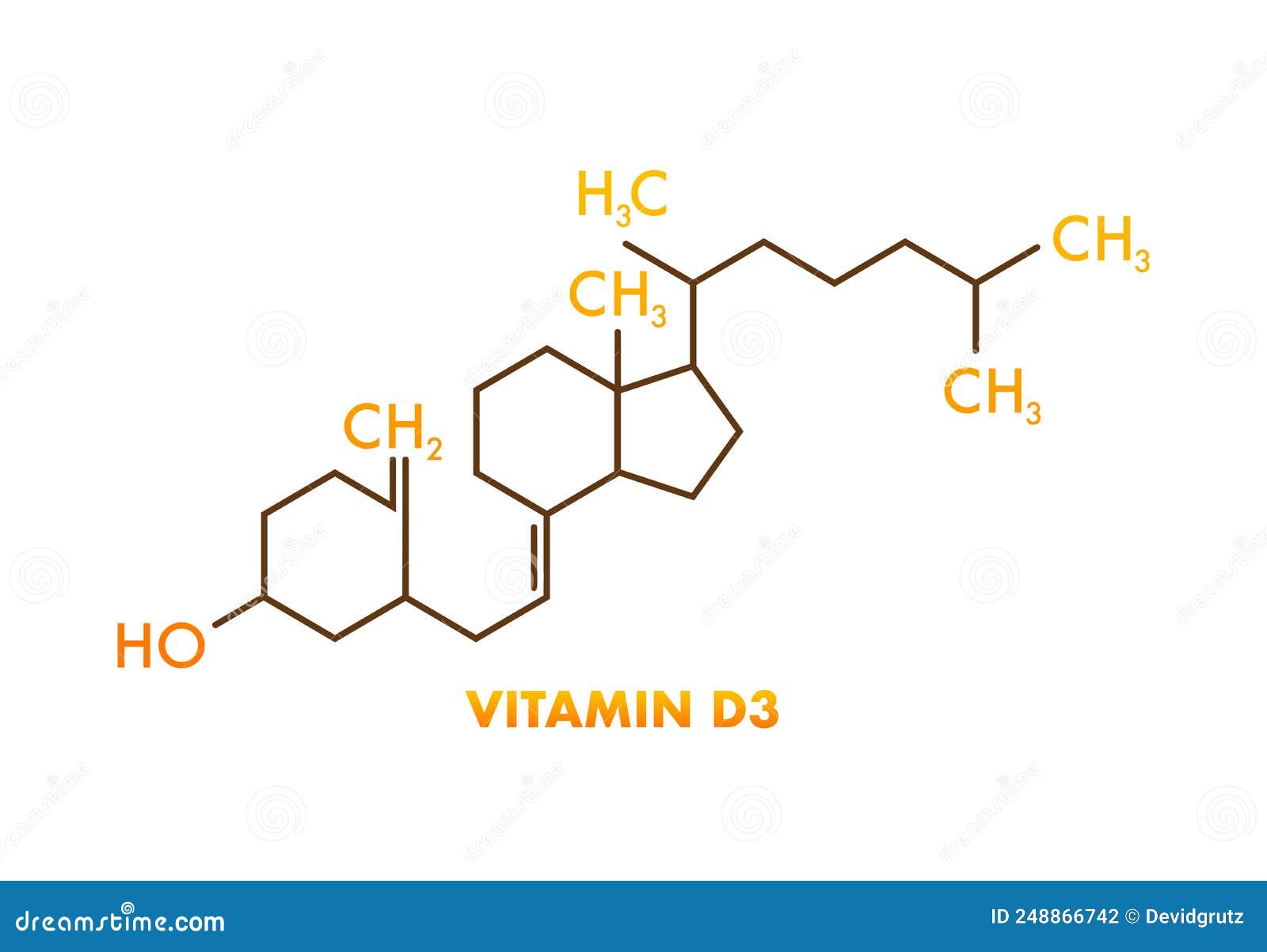 Vitamin D3 Formula, Great Design for Any Purposes. Vector Illustration ...