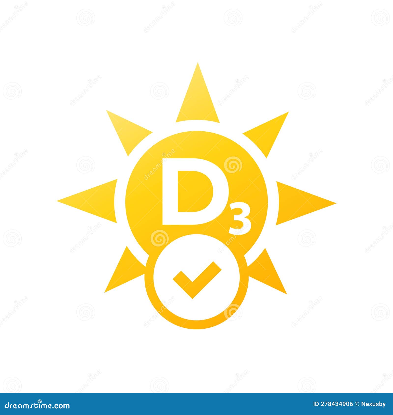 Vitamin d3 icon on white stock vector. Illustration of cholecalciferol ...