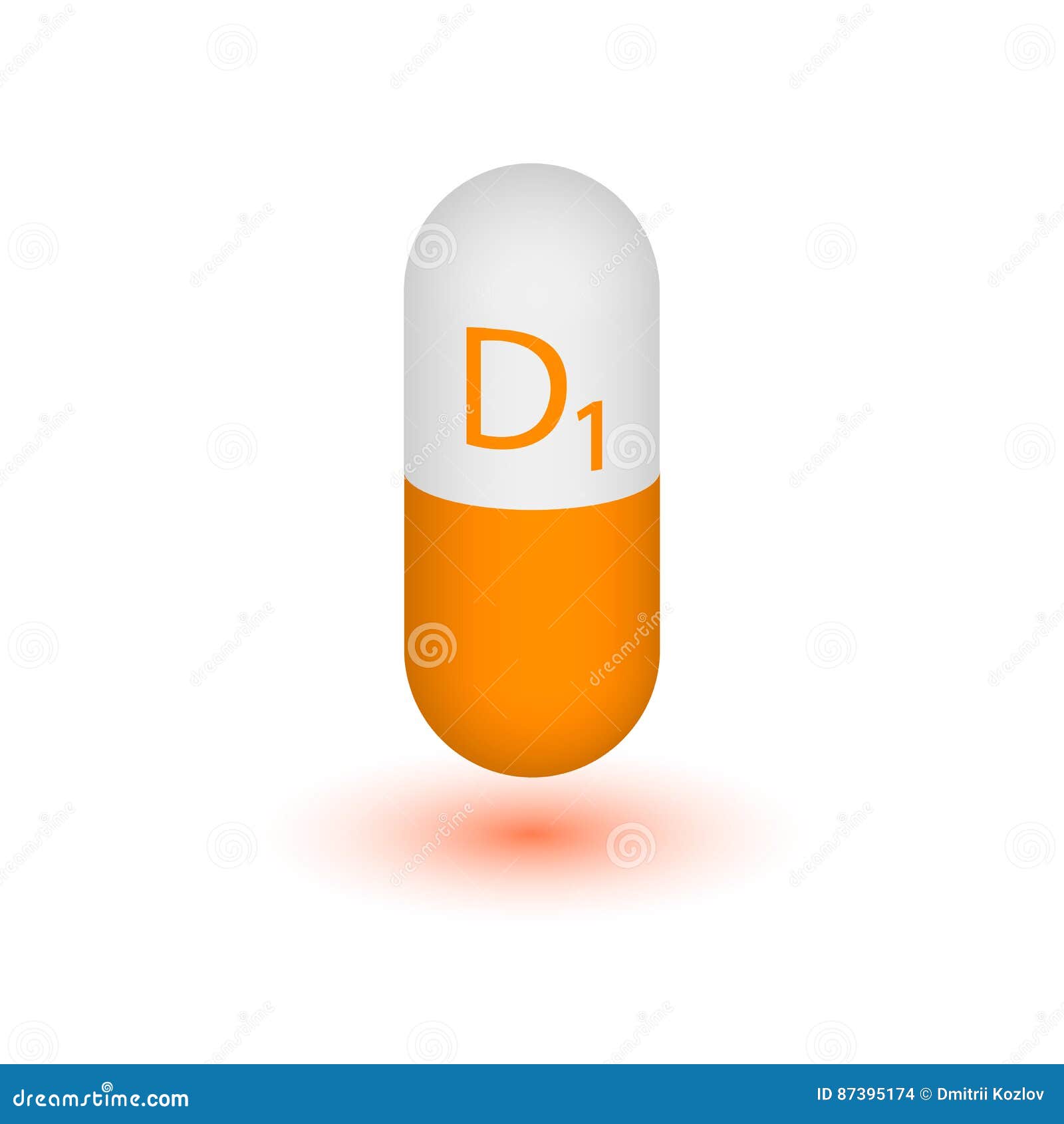 Vitamin D1 Pill Capsule Icon . Vector Illustration | CartoonDealer.com ...