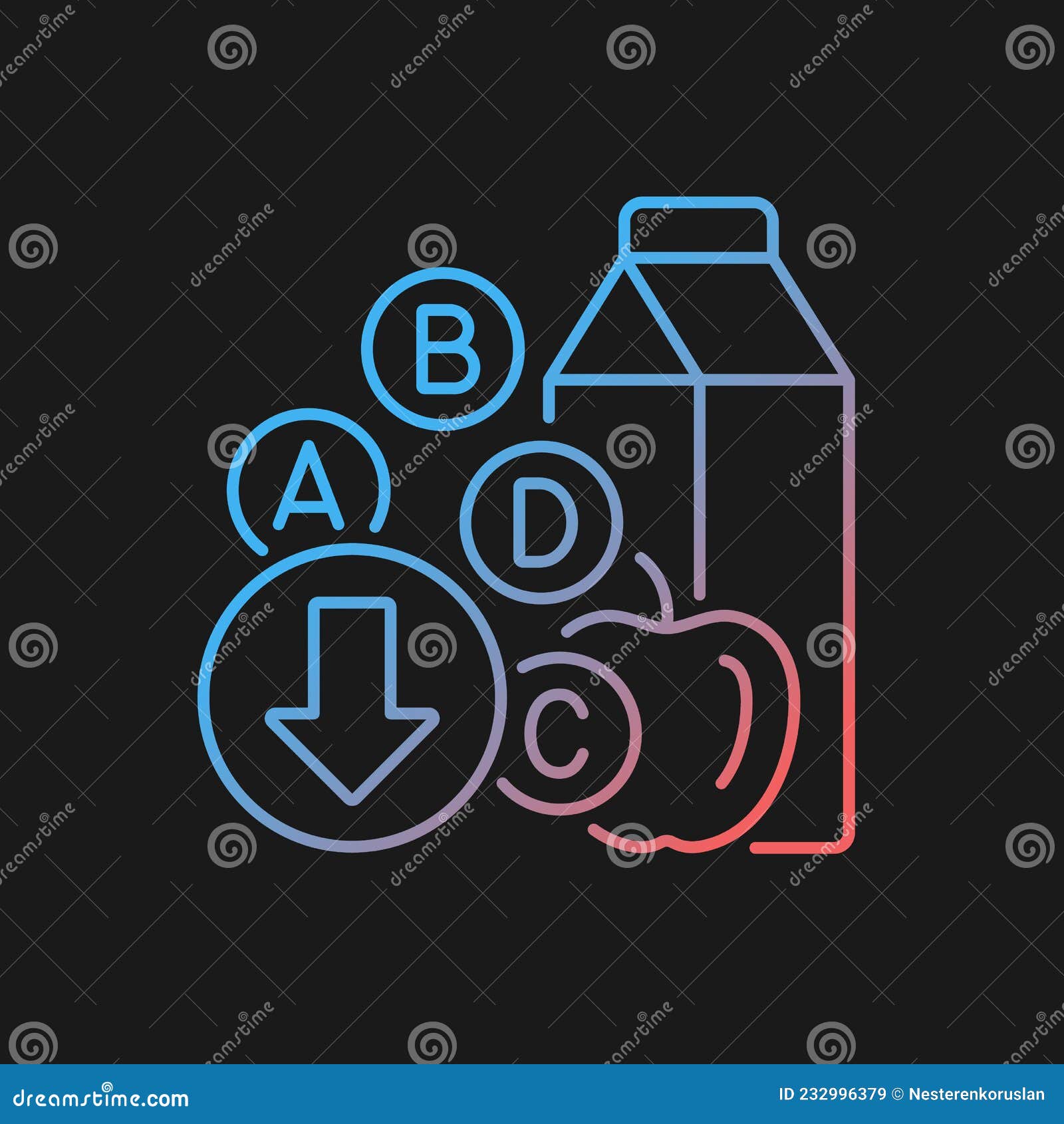 Vitamin Deficiency Gradient Vector Icon for Dark Theme Stock Vector ...
