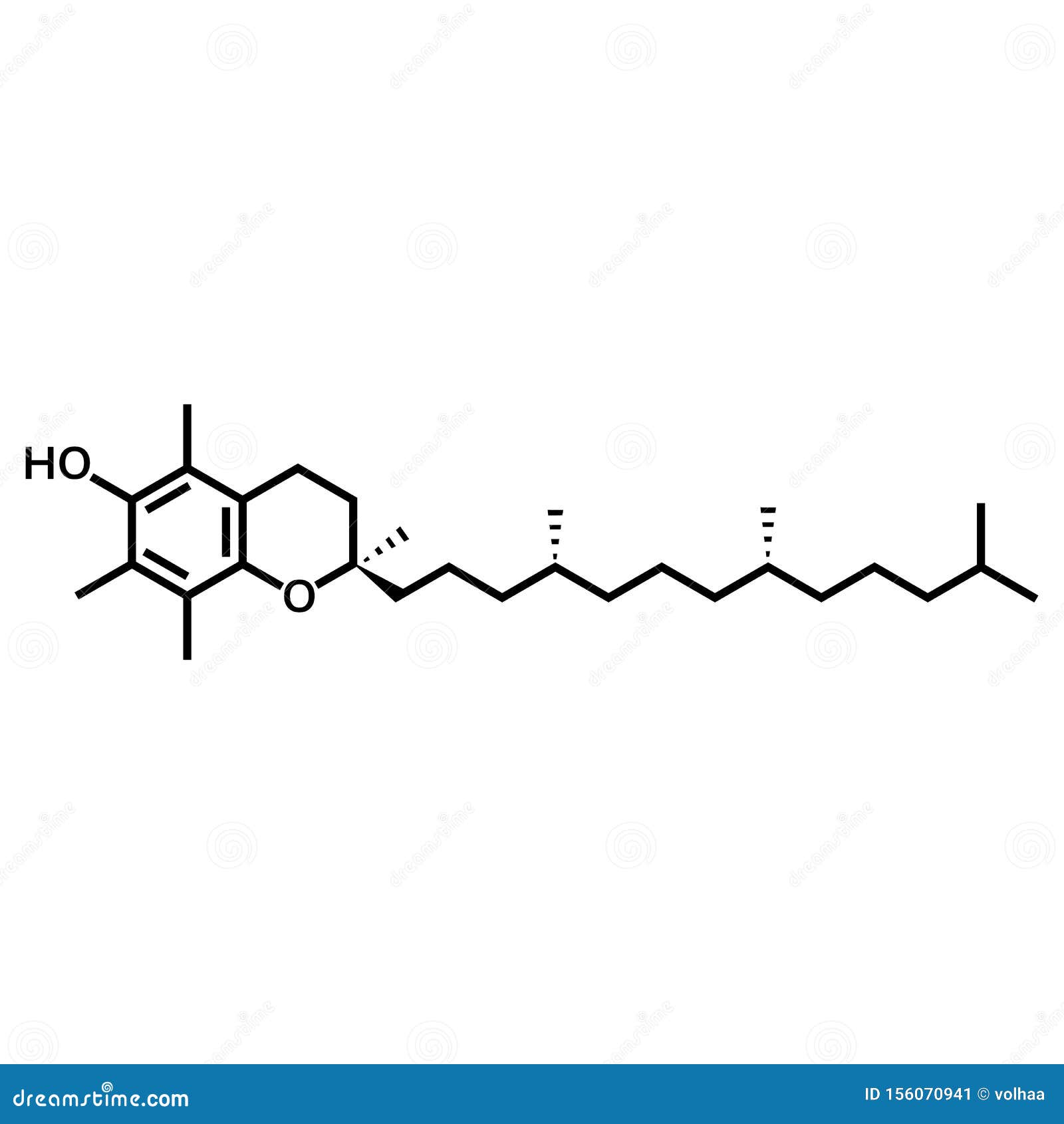 Vitamin E or Alpha-tocopherol Stock Vector - Illustration of white ...