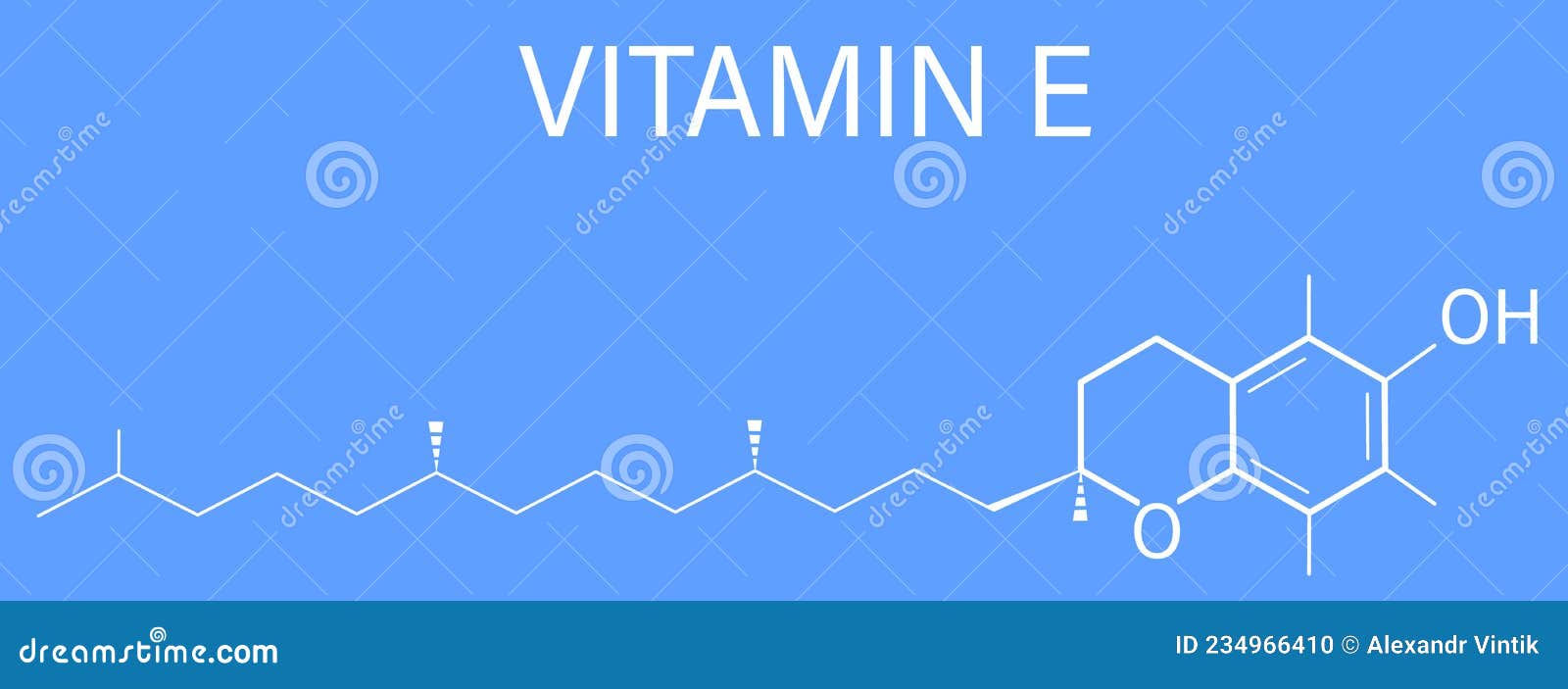 Vitamin E, Alpha Tocopherol, Molecule. Skeletal Formula. Stock Vector ...
