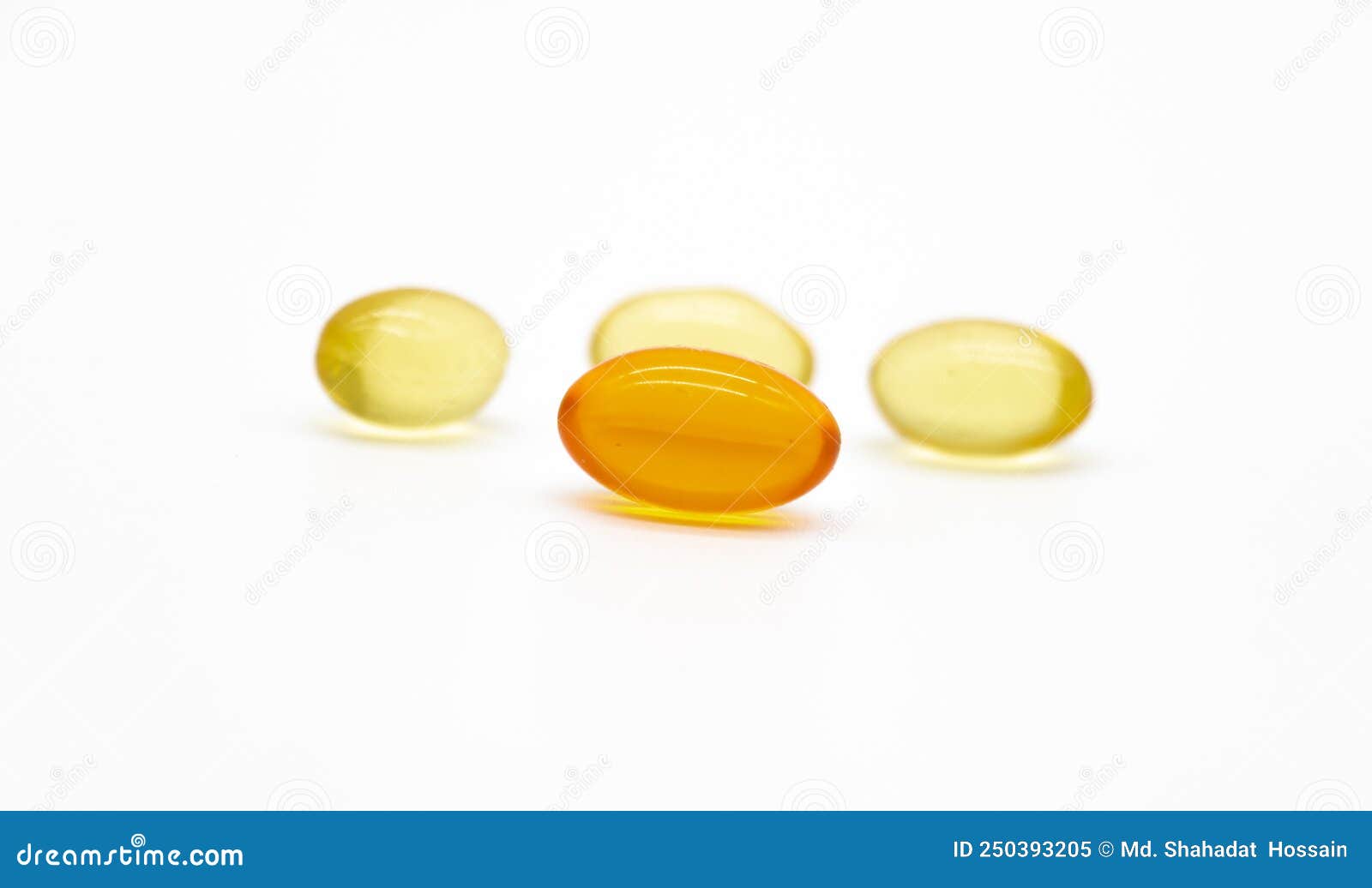 Vitamin E Capsule Isolated on White Background Stock Image - Image of ...