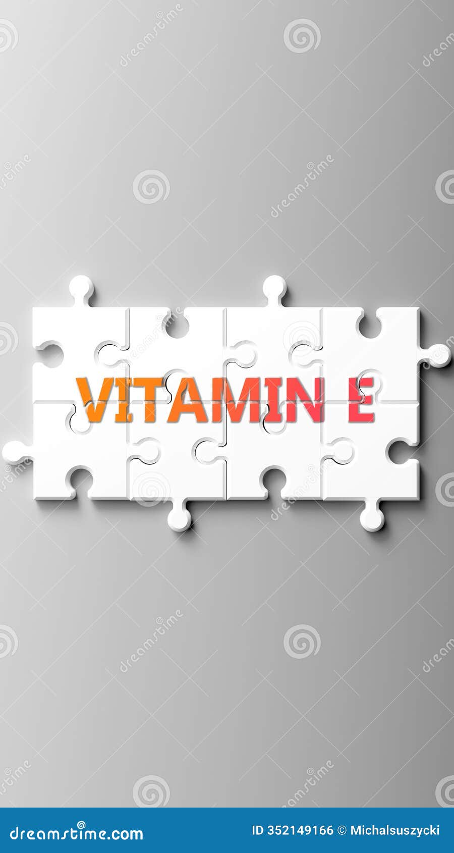 Vitamin E Complex Like a Puzzle - Pictured As Word Vitamin E on a ...