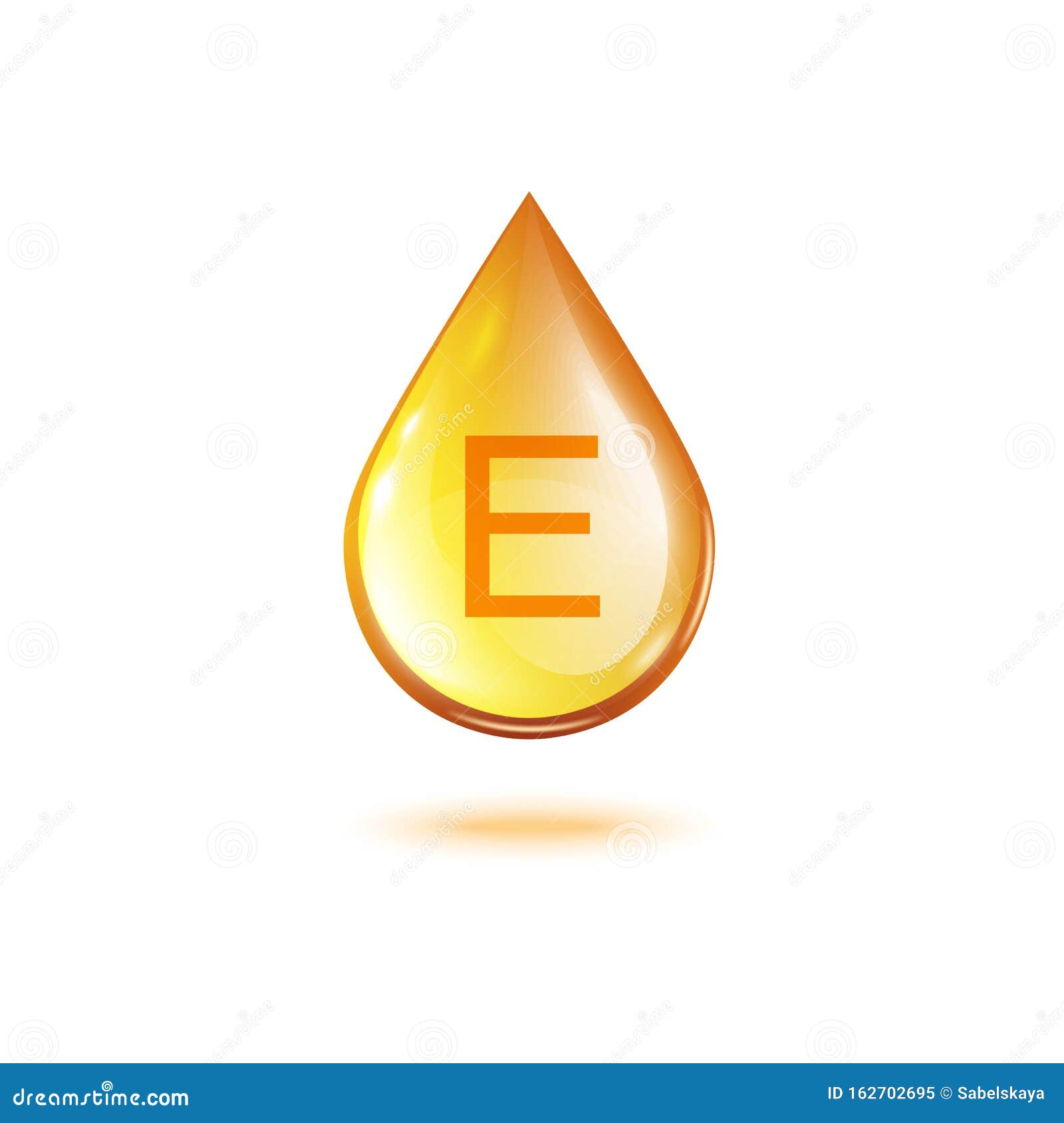 Vitamin E Golden Oil Drop Isolated on White Background Stock Vector ... Vitamin E Golden Oil Drop Isolated on White Background Stock Vector ...