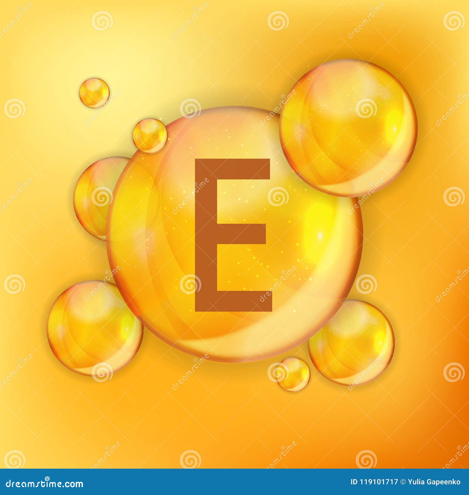 Vitamin E Icon Antioxidant. Vector Illustration Stock Vector ...