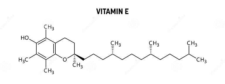 Vitamin E Structural Formula of Molecular Structure Stock Vector ...