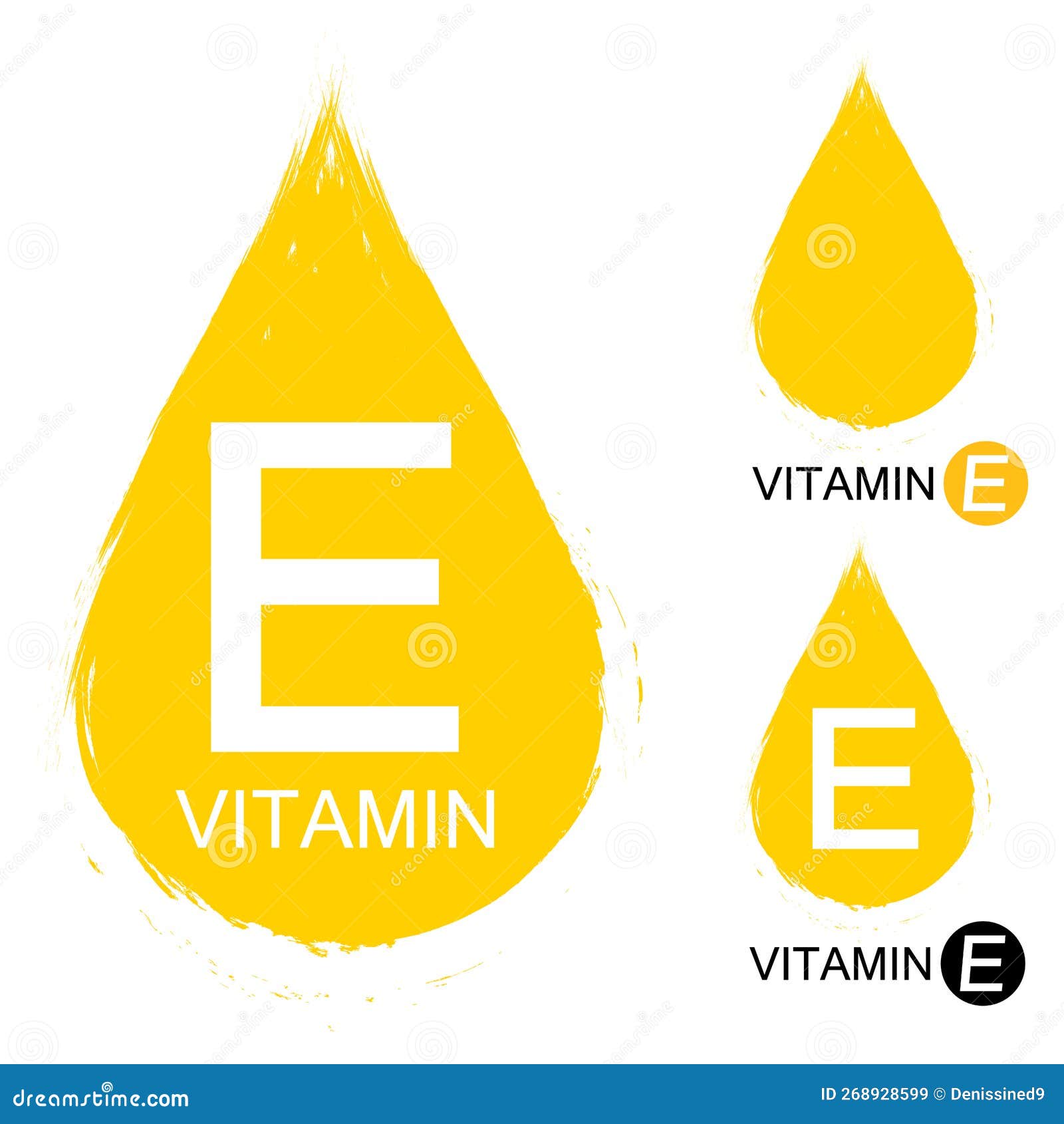 Vitamin E Set Icons, Isolated Symbols Stock Illustration - Illustration ...
