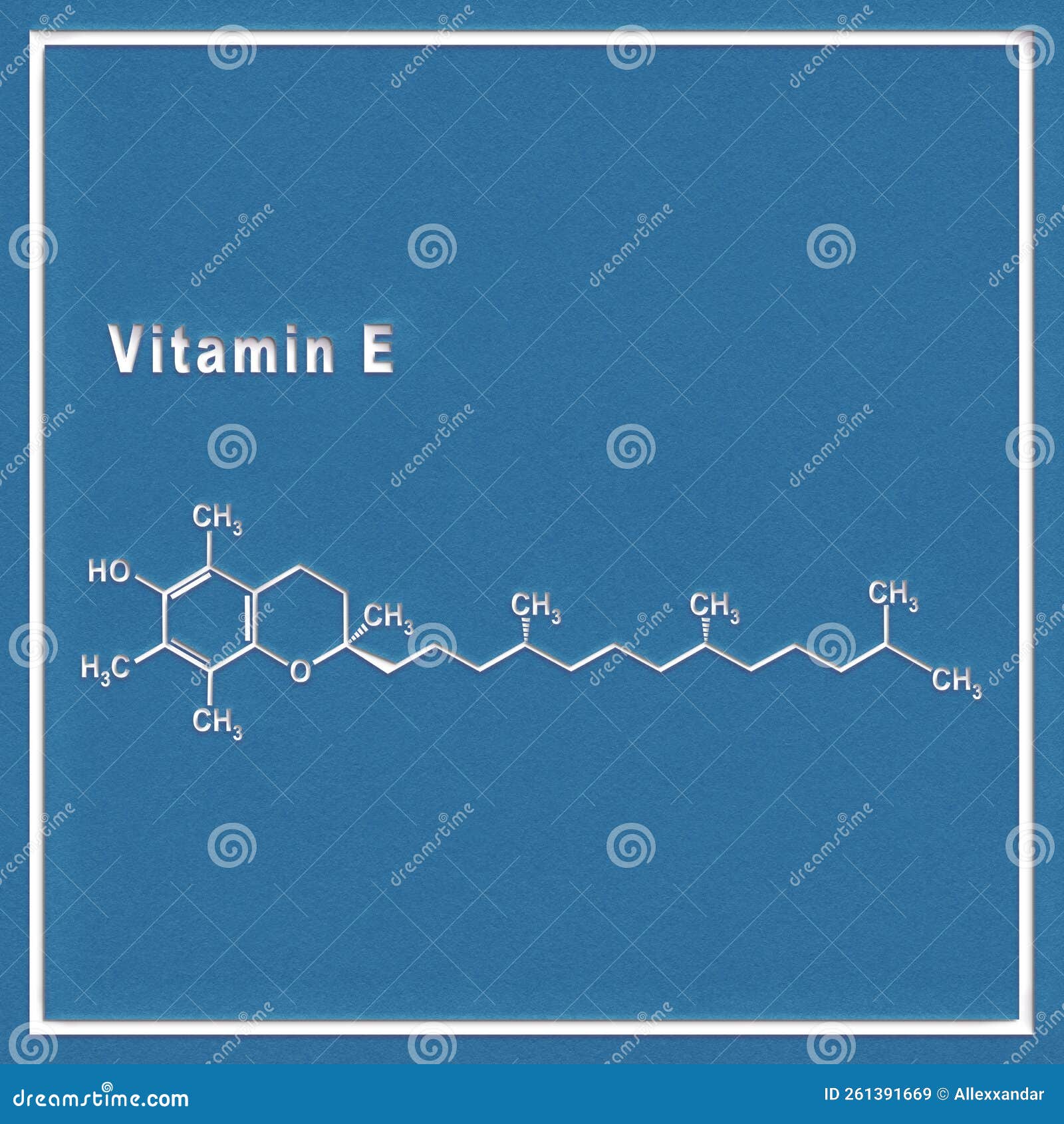 Vitamin E, Structural Chemical Formula Stock Image - Image of ...