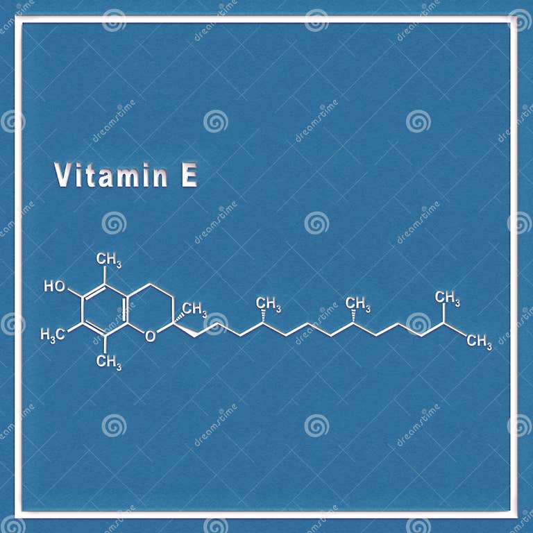 Vitamin E, Structural Chemical Formula Stock Image - Image of ...