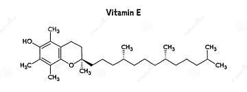 Vitamin E Structural Formula of Molecular Structure Stock Vector ...