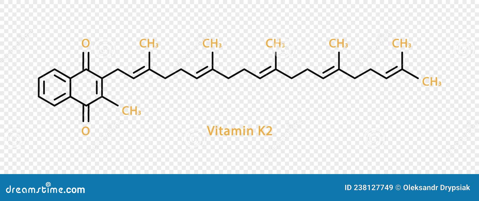 Vitamin K2 Chemical Formula. Vitamin K2 Structural Chemical Formula ...