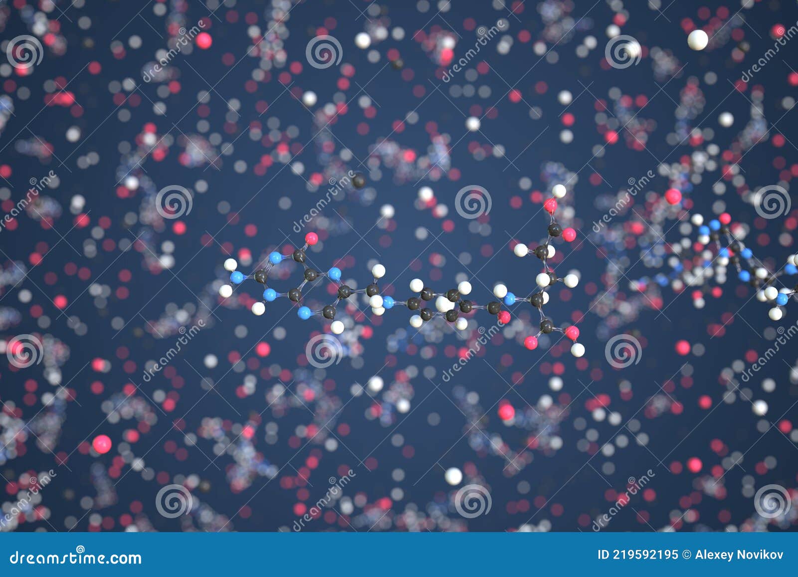 Vitamin M Molecule, Conceptual Molecular Model. Chemical 3d Rendering ...