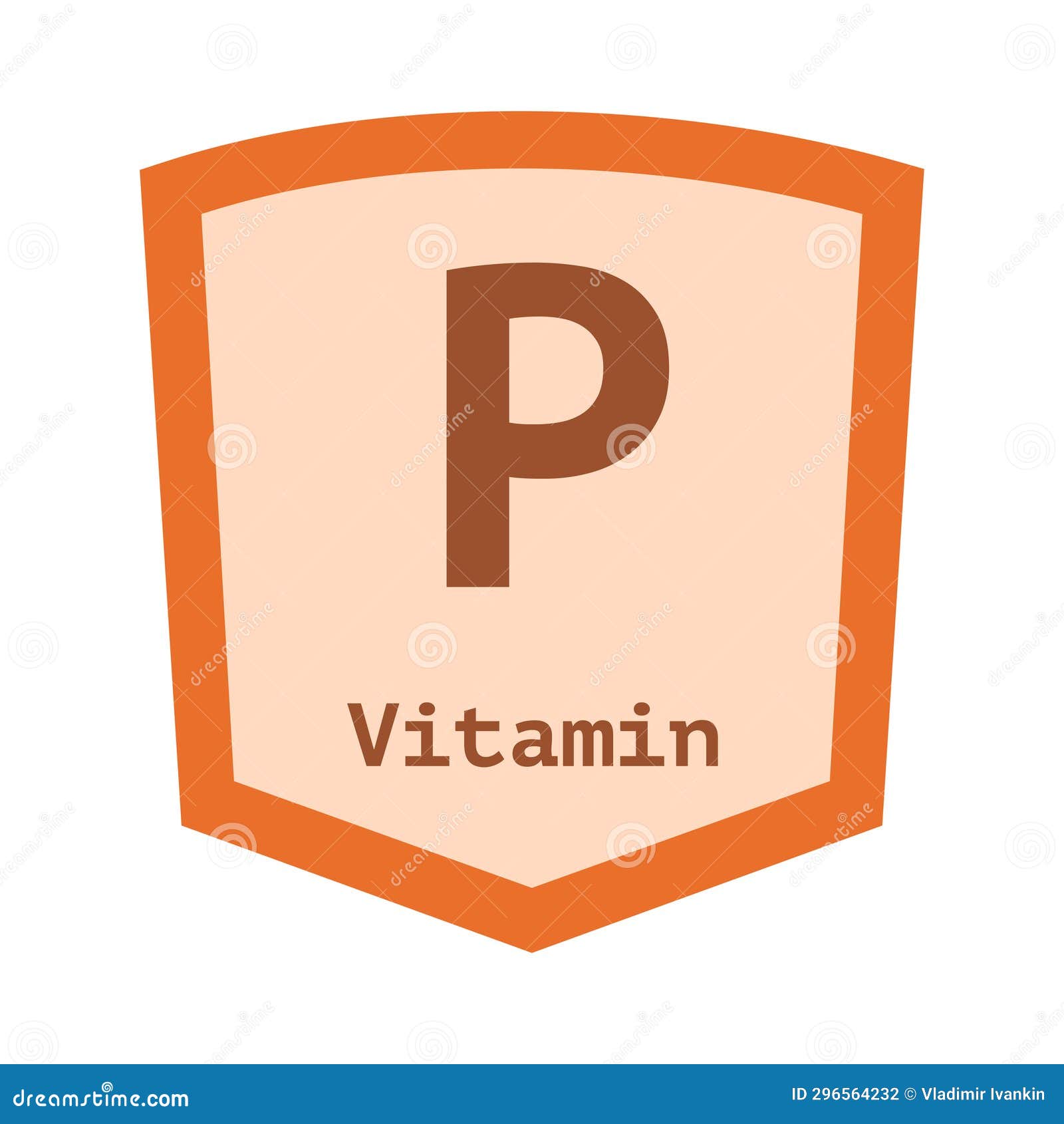 Vitamin P Vector Symbol Isolated on White Background Stock Illustration ...