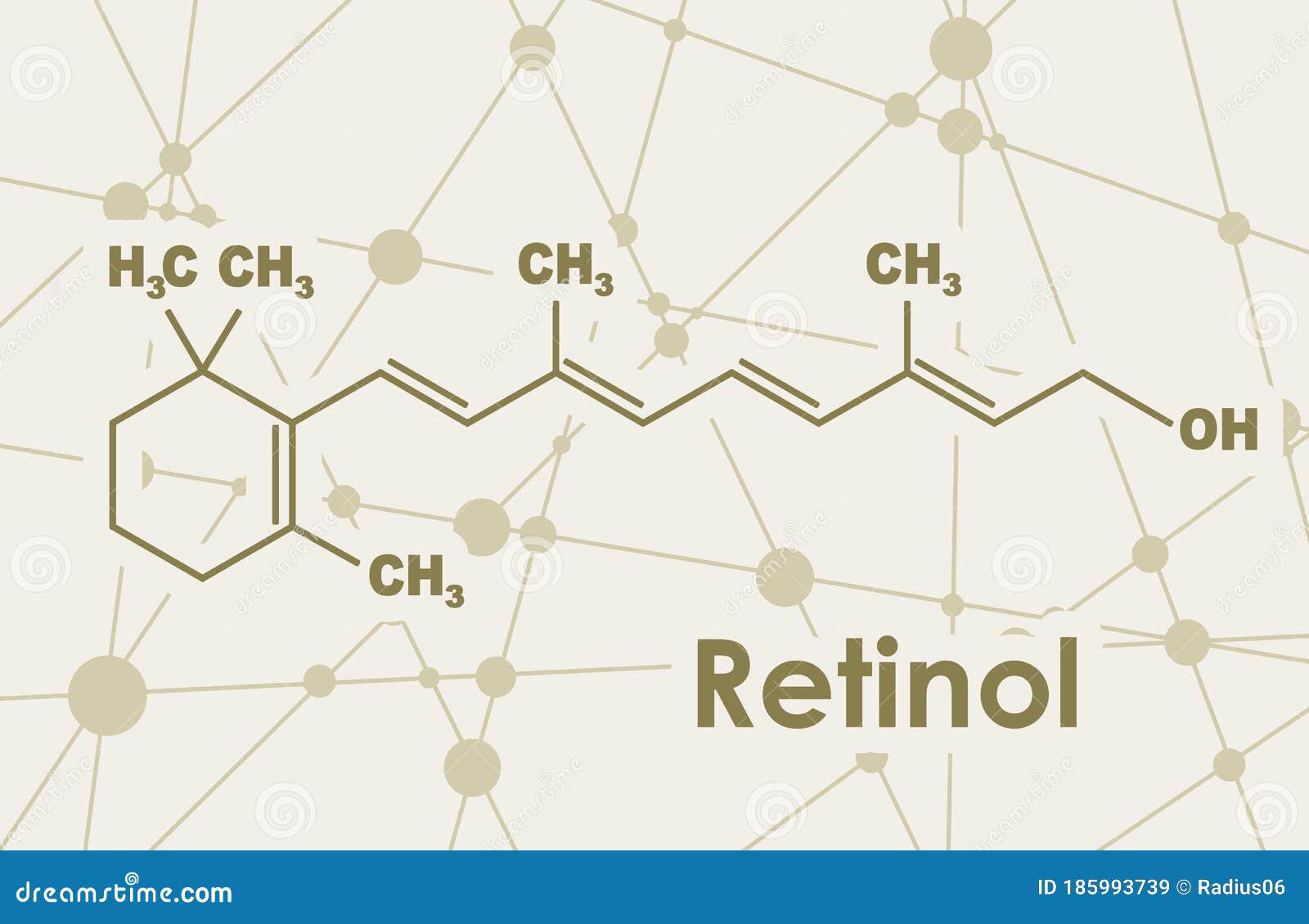 Vitamin a retinol stock vector. Illustration of composition - 185993739
