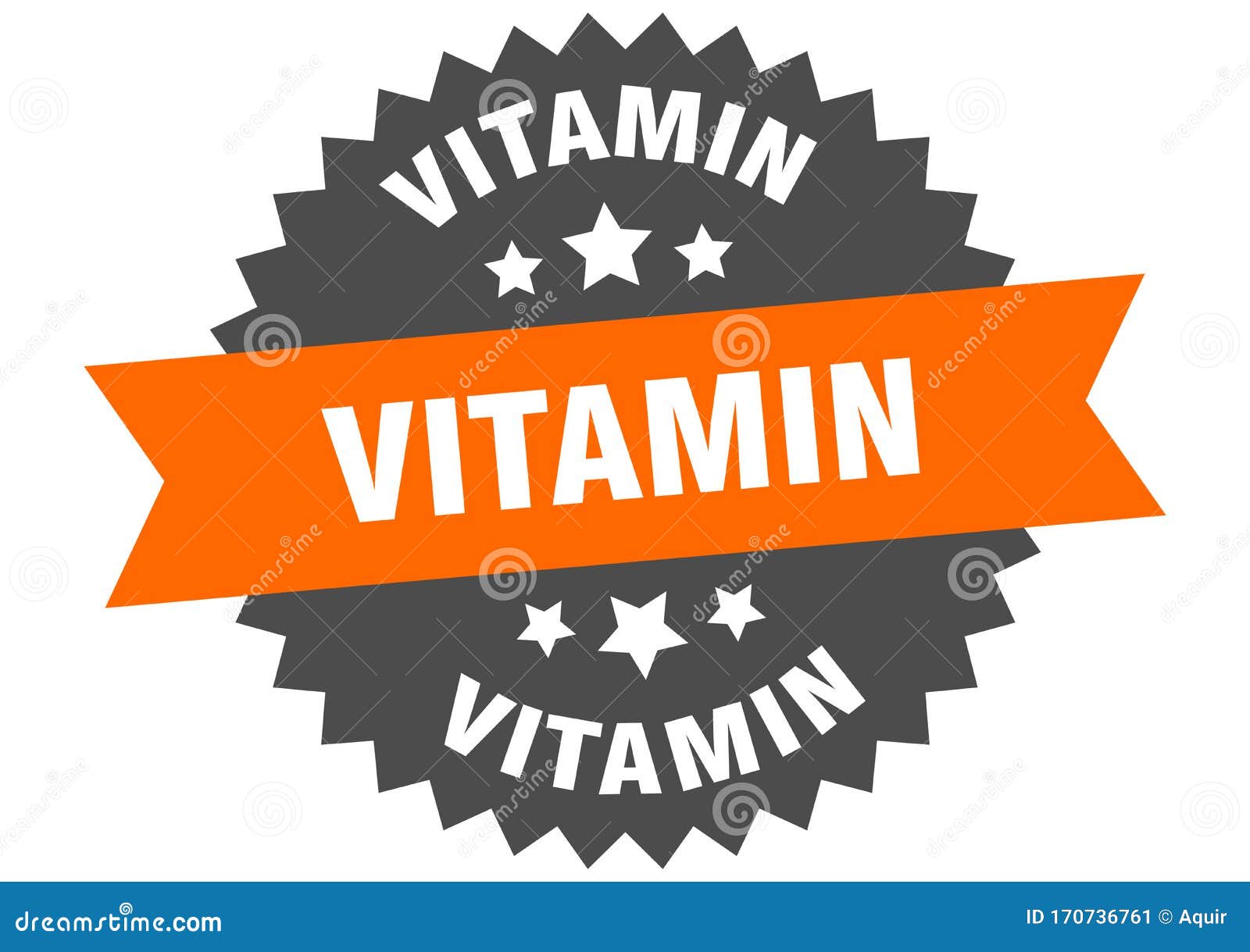 Vitamin Sign. Vitamin Circular Band Label. Vitamin Sticker Stock Vector ...