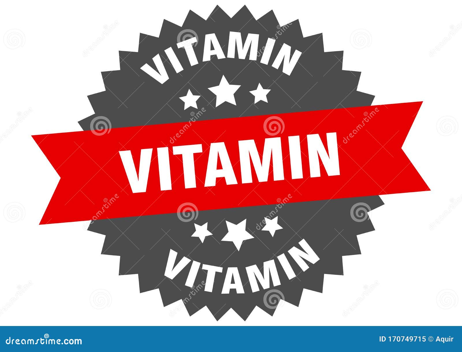 Vitamin Sign. Vitamin Circular Band Label. Vitamin Sticker Stock Vector ...
