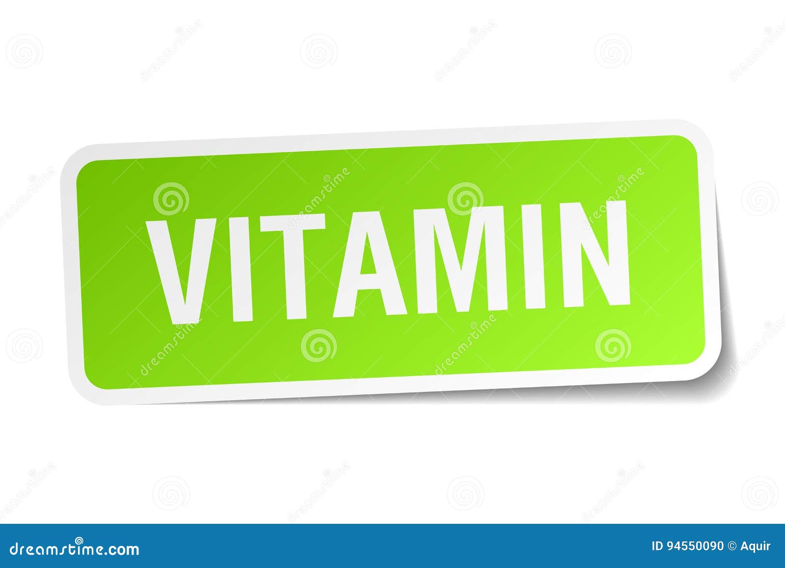 Vitamin square sticker stock vector. Illustration of insignia - 94550090