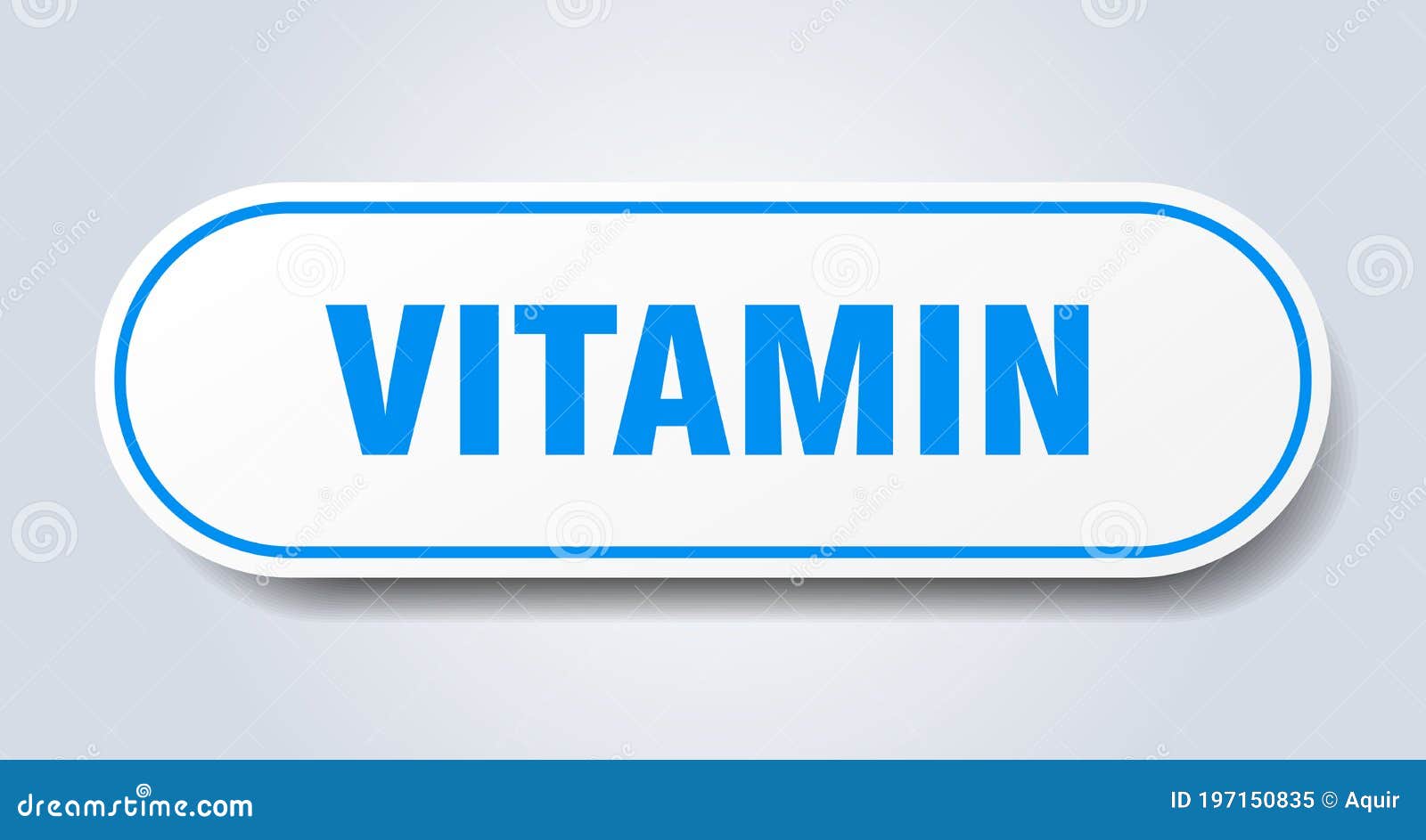 Vitamin sticker. stock vector. Illustration of badge - 197150835