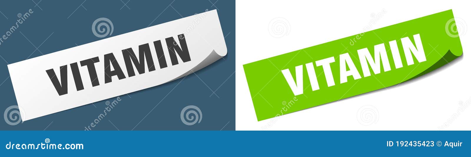 Vitamin Sticker. Vitamin Sign Set Stock Vector - Illustration of ...