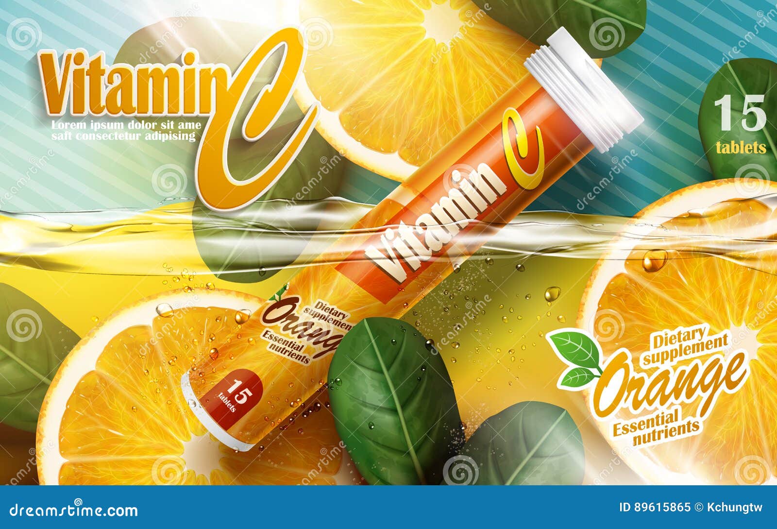 Vitamin tablet ad stock vector. Illustration of health - 89615865