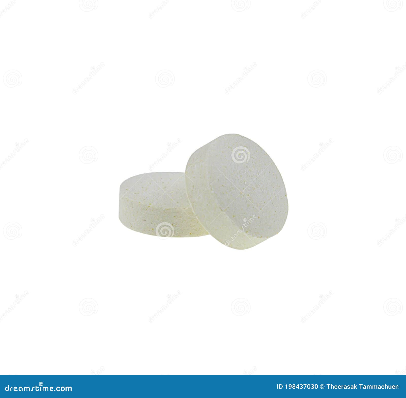 Vitamin Tablets White Isolated White Background Stock Photo - Image of ...