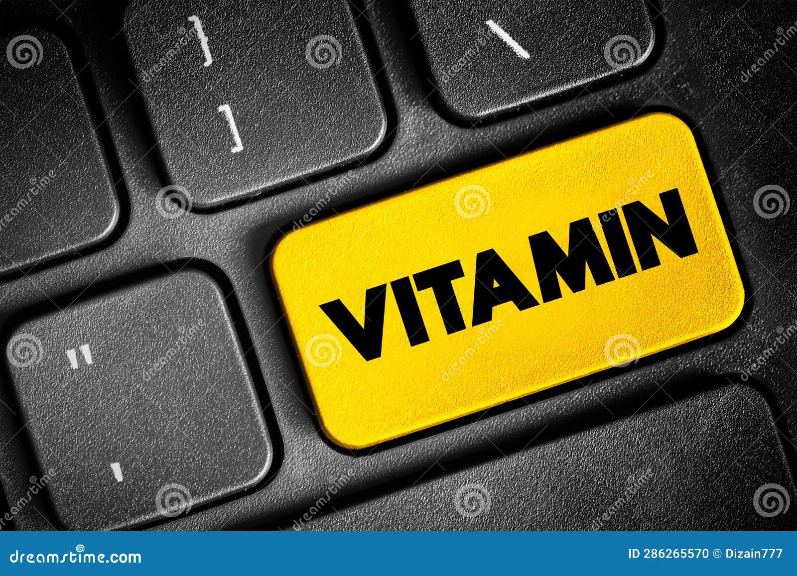 Vitamin Text Button on Keyboard, Concept Background Stock Photo - Image ...