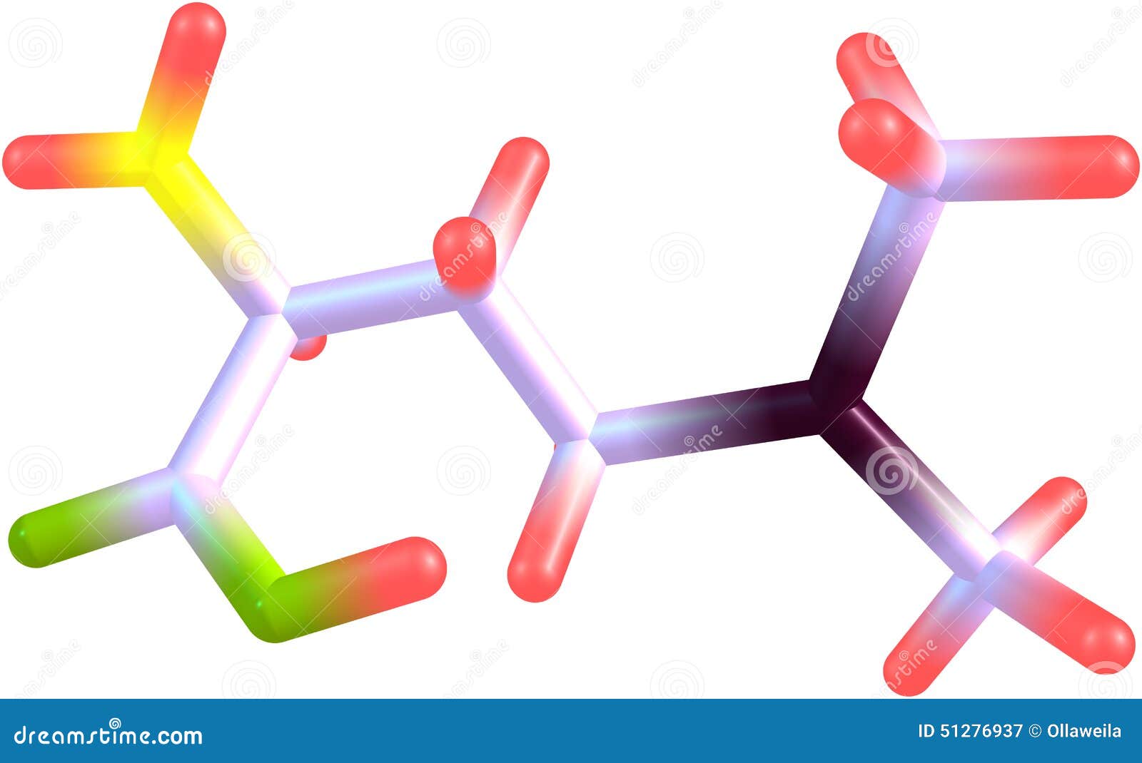Vitamin U Molecule Isolated on White Stock Illustration - Illustration ...
