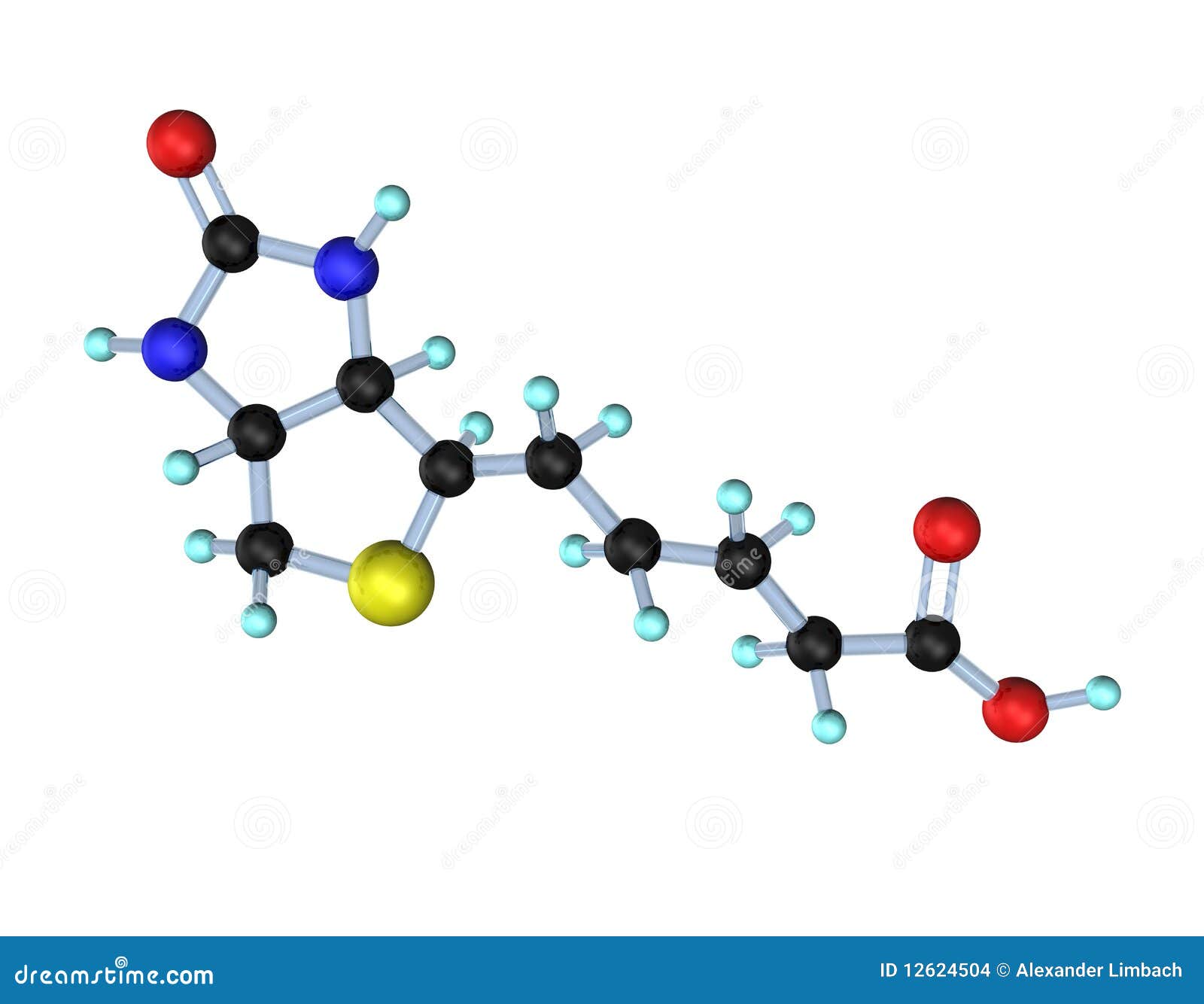 Vitamina B7 (biotina) De La Molécula Stock de ilustración - Ilustración ...
