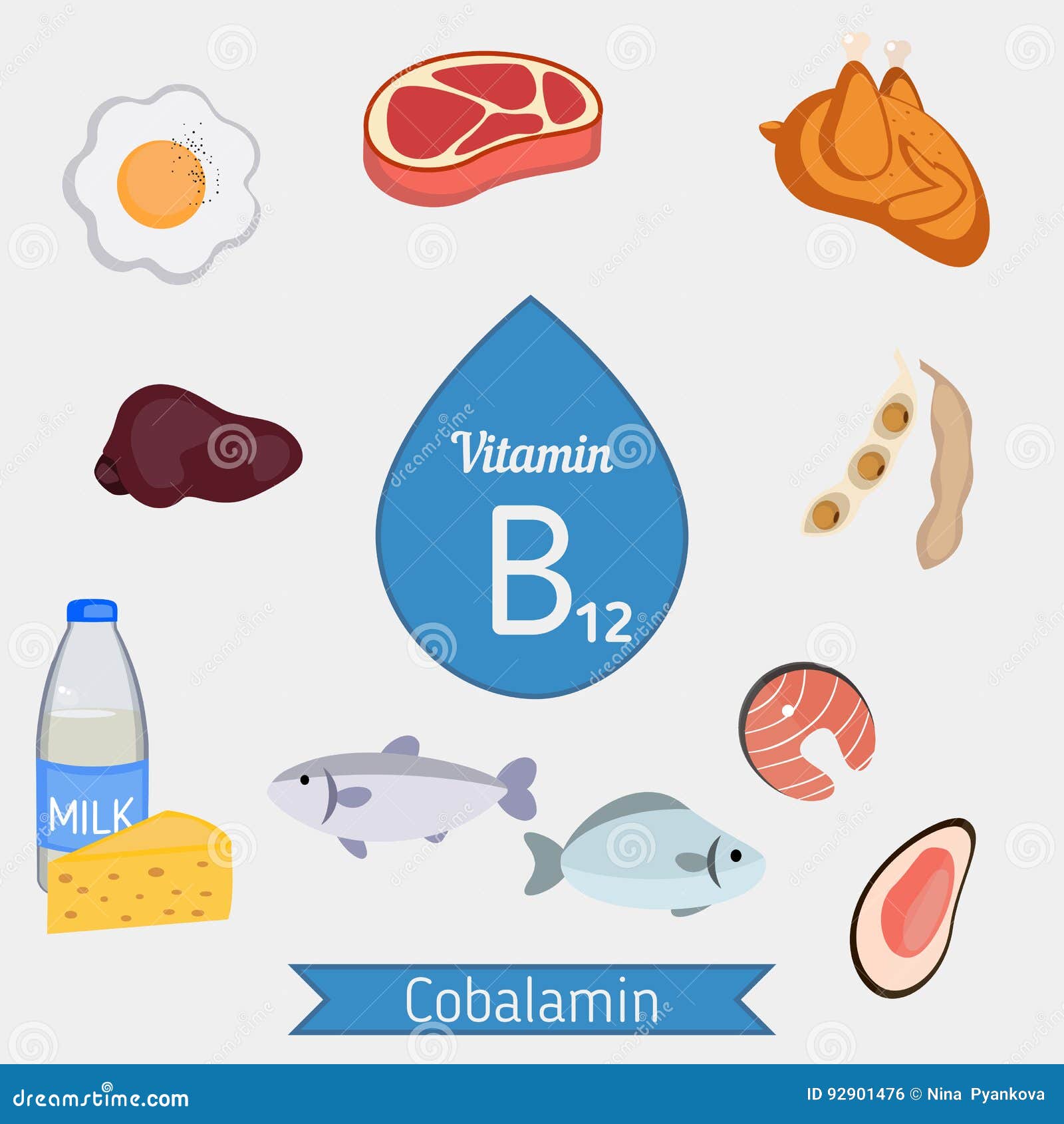 Vitamine B12 Ou Cobalamine Infographic Illustration de Vecteur ...