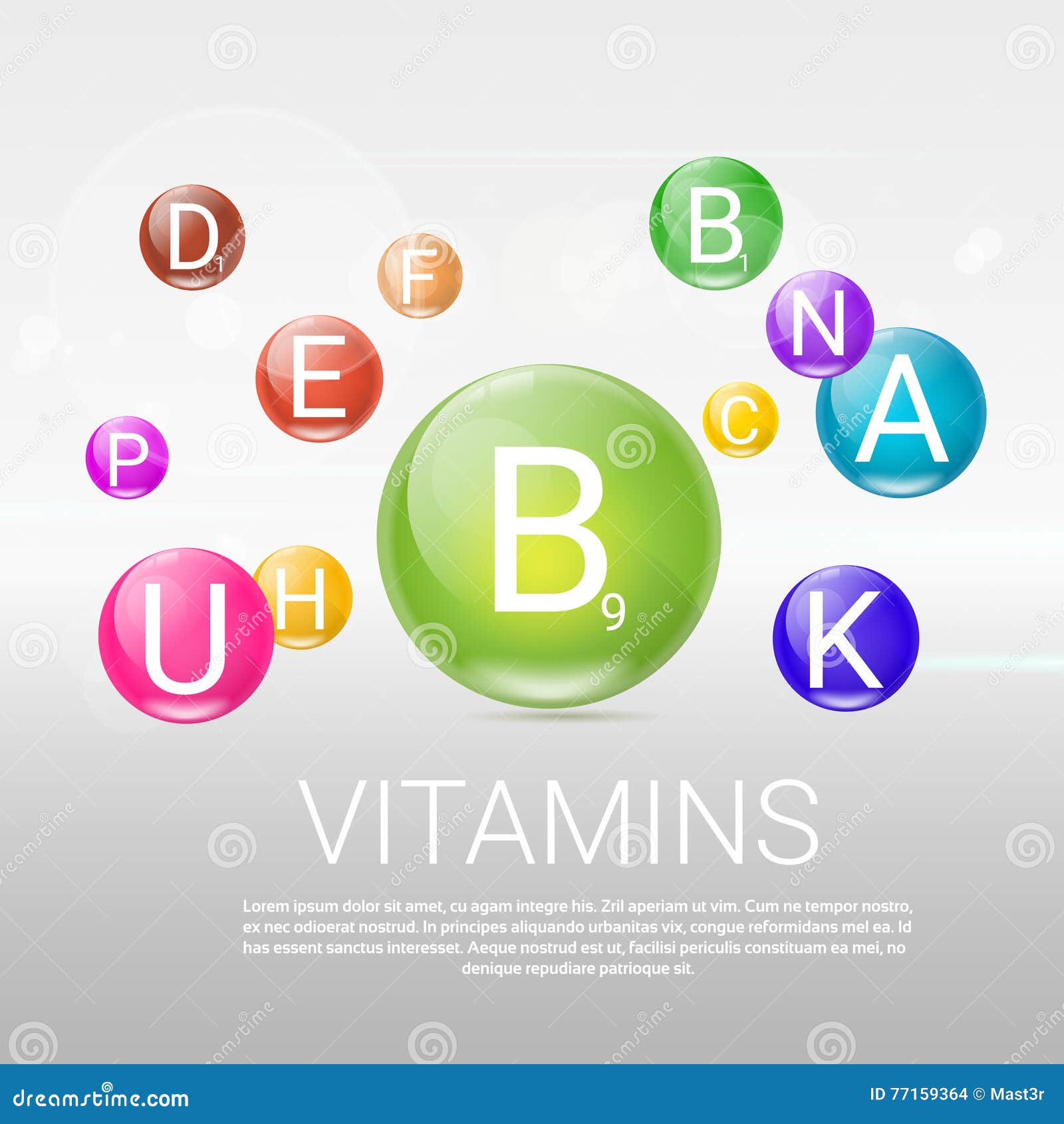 Vitamins Healthy Life Banner with Copy Space Stock Vector ...