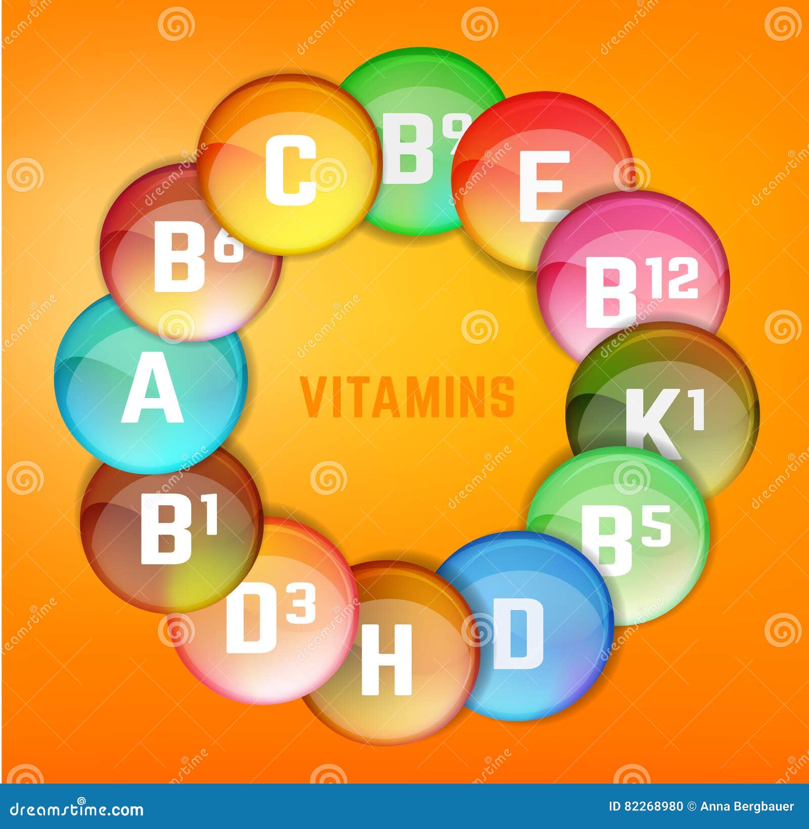 Vitamins Set Image stock vector. Illustration of circle - 82268980