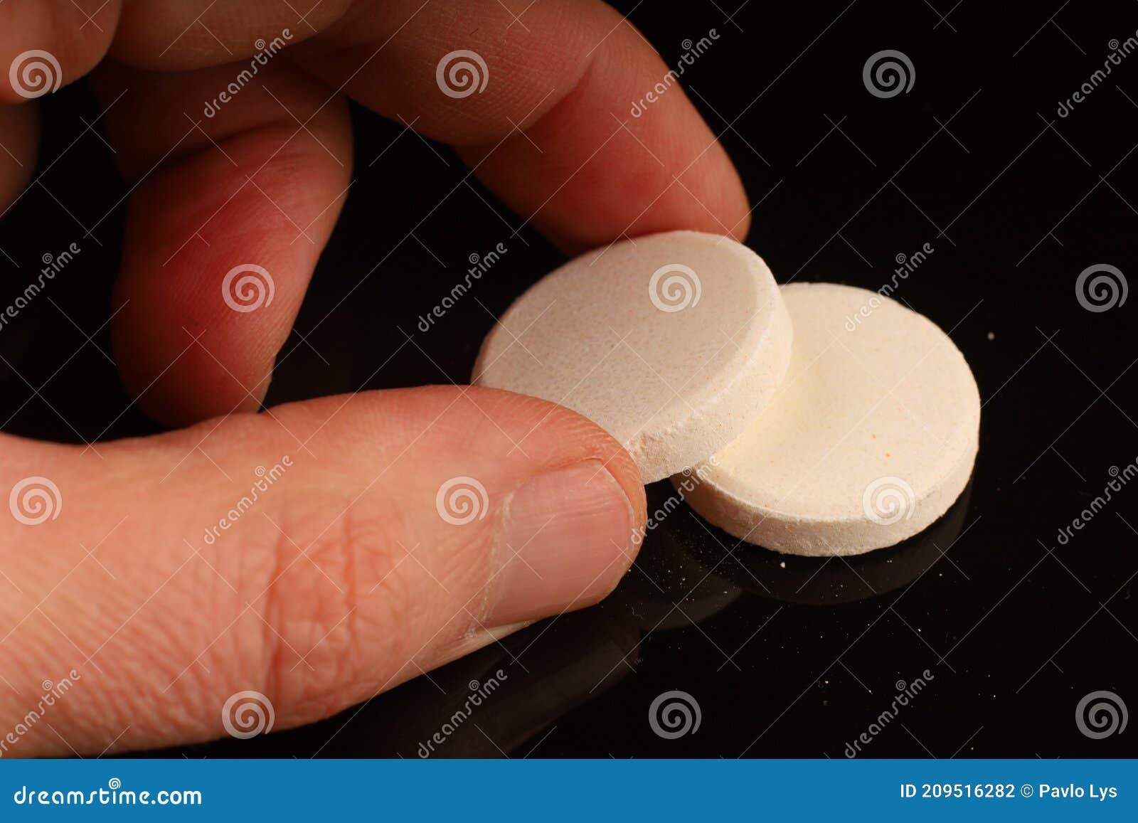 Vitamins are Soluble in White Tablets in a Hand Stock Photo - Image of ...
