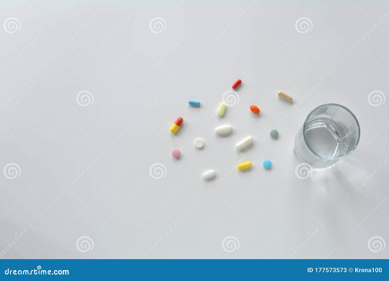 Vitamins, Supplement and Tablets on a White Background Stock Image ...