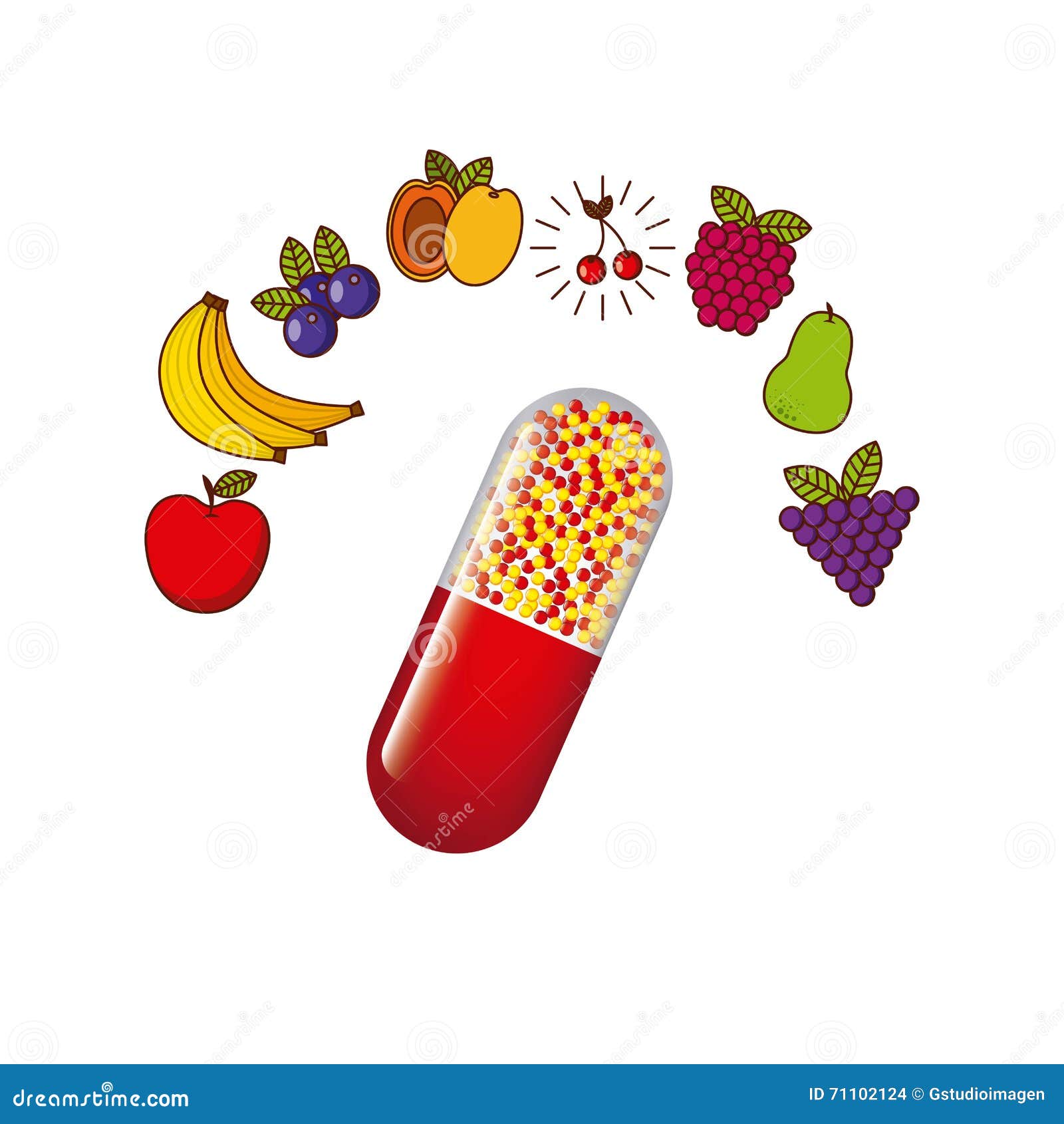 Vitamins and Supplements Design Stock Illustration - Illustration of ...