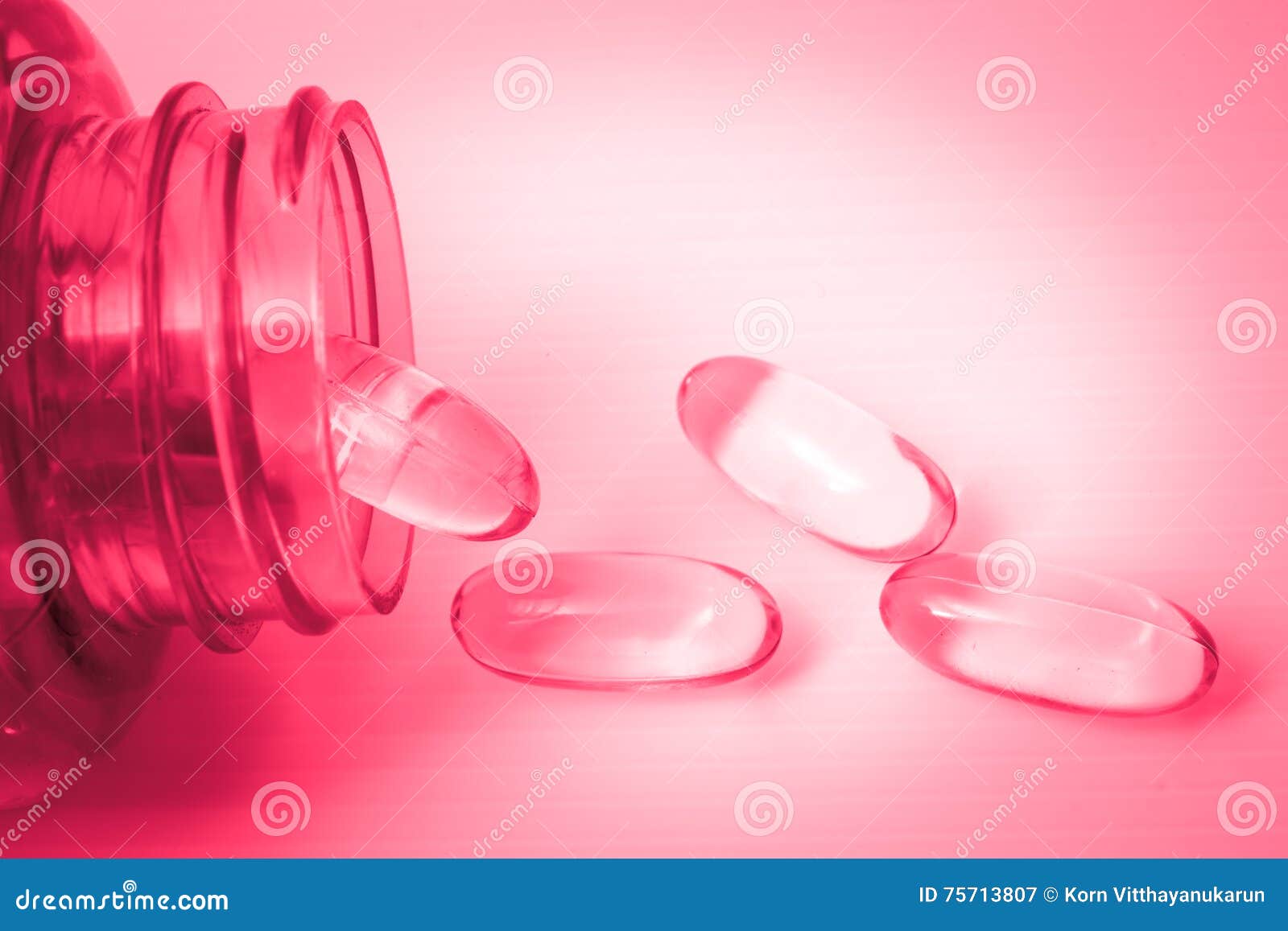 Vitamins or Supplements with Red Color Stock Image - Image of ...