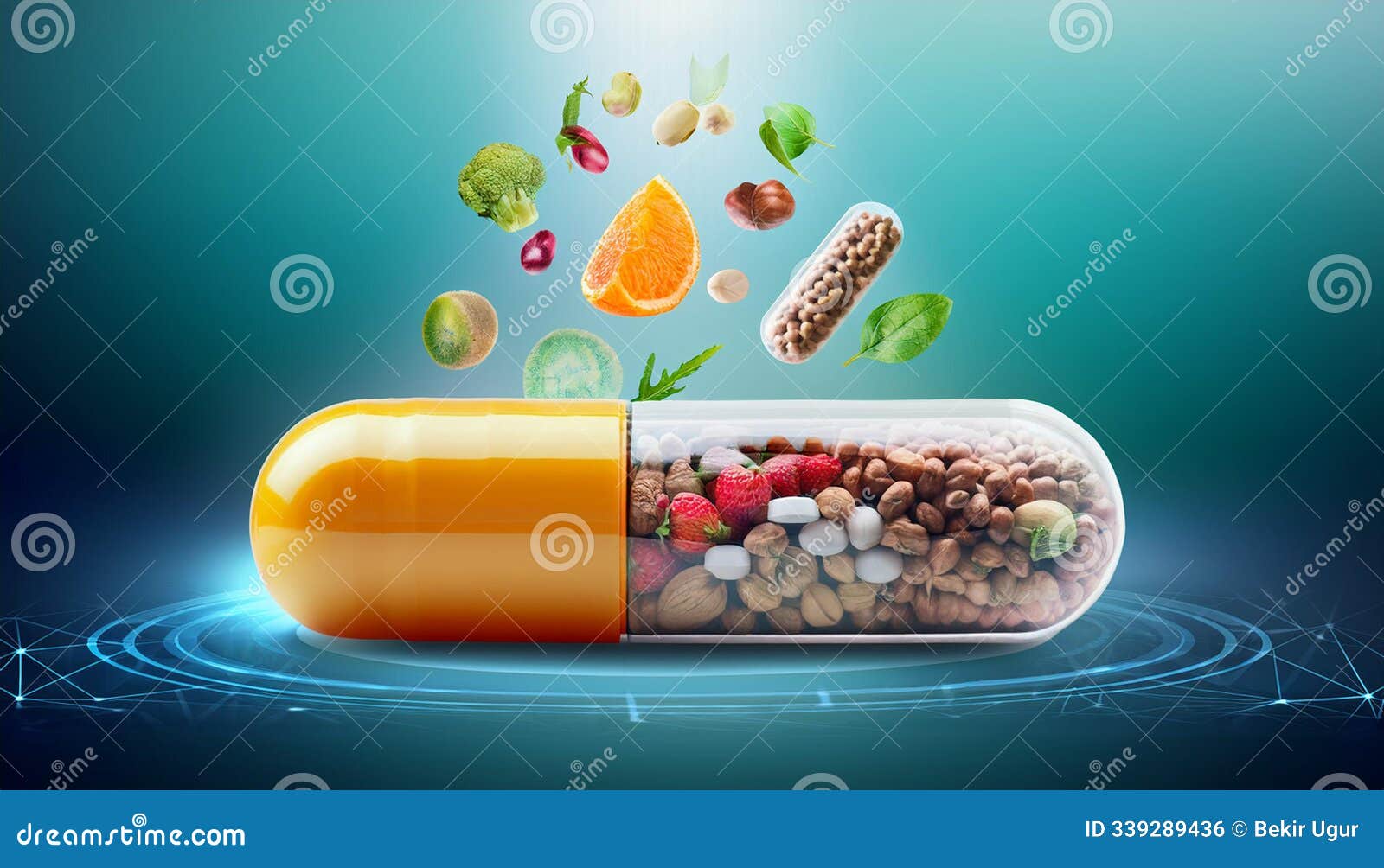 Vitamins Supplements Symbol Stock Illustration - Illustration of fish ...