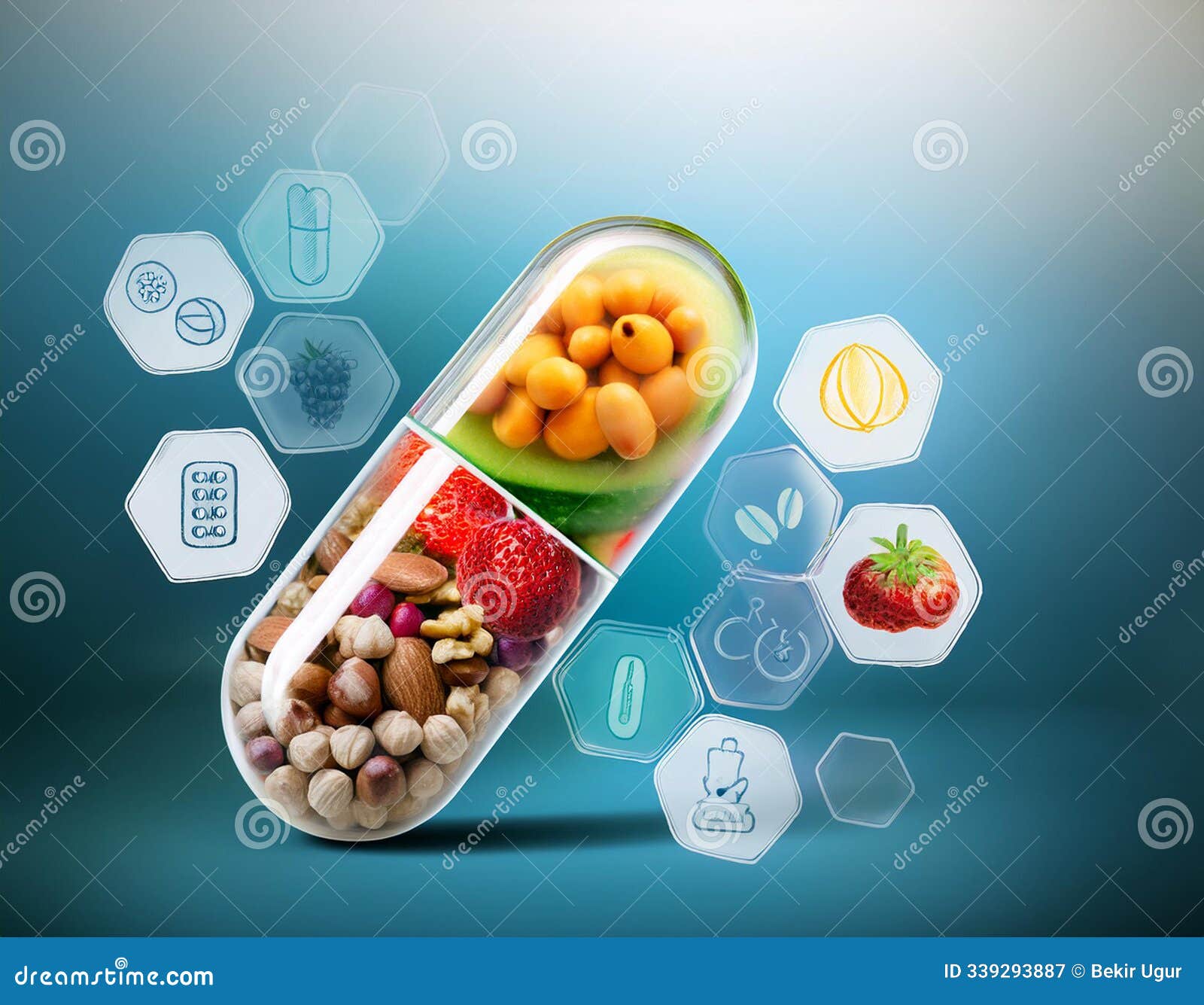 Vitamins Supplements Symbol Stock Illustration - Illustration of nuts ...