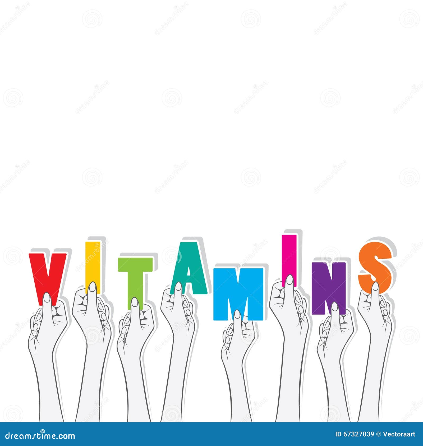 Vitamins Text Cartoon Vector | CartoonDealer.com #31246933