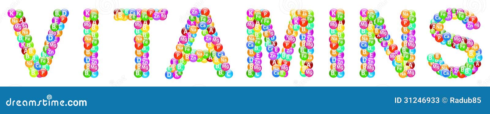 Vitamins Text stock vector. Illustration of life, medical - 31246933