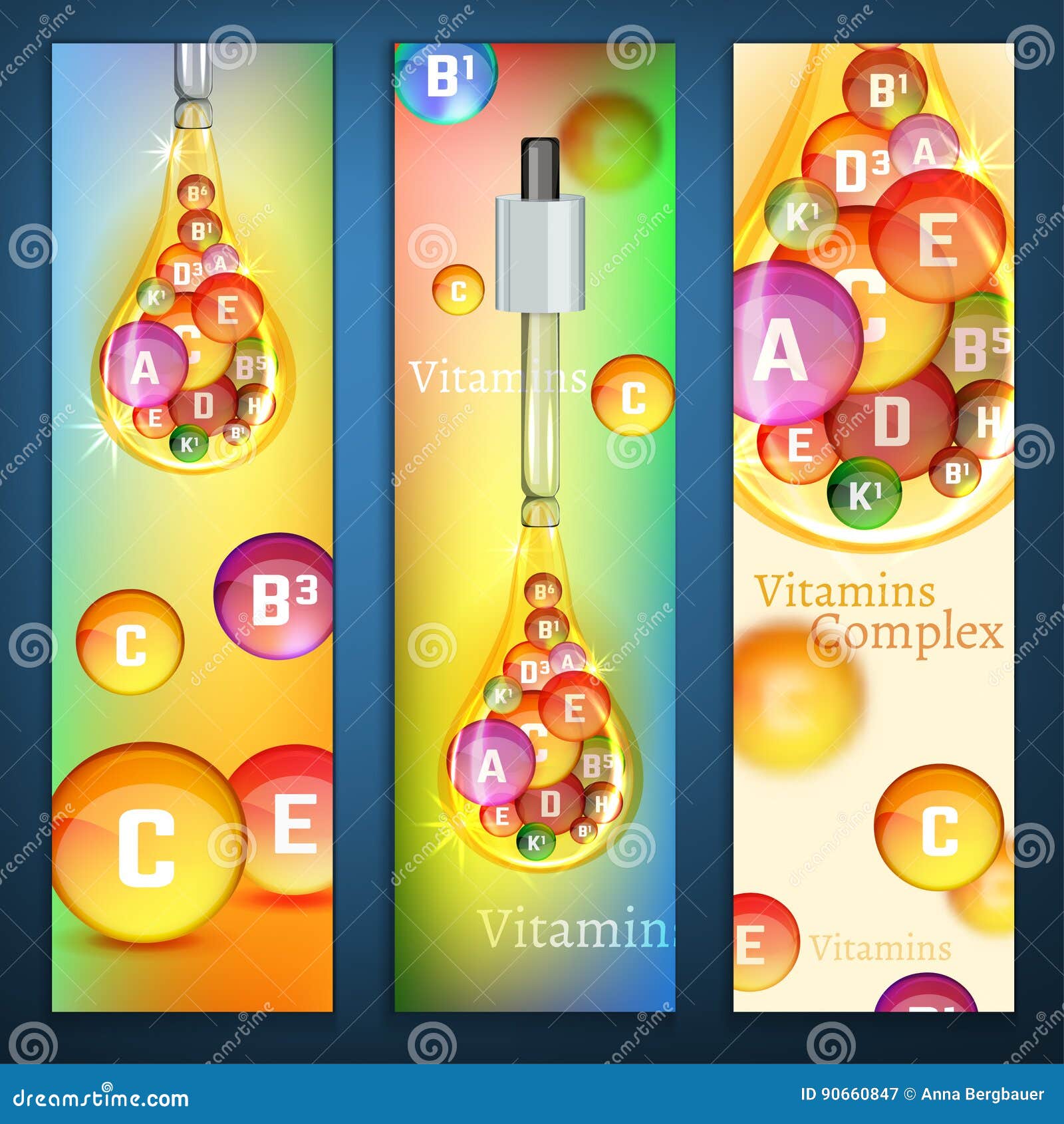 Vitamins Vertical Banners stock vector. Illustration of pharmacy - 90660847